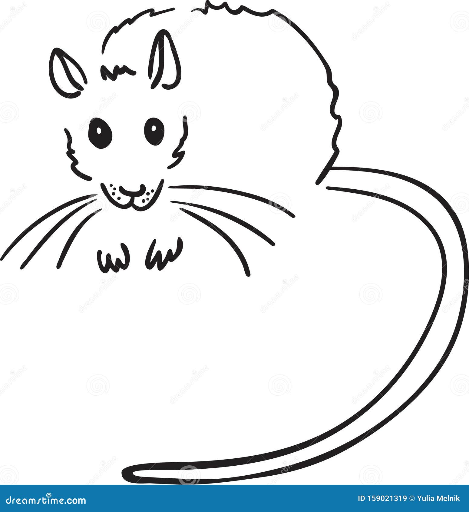 Hand Drawn Mouse, Vector Element Stock Illustration - Illustration of ...