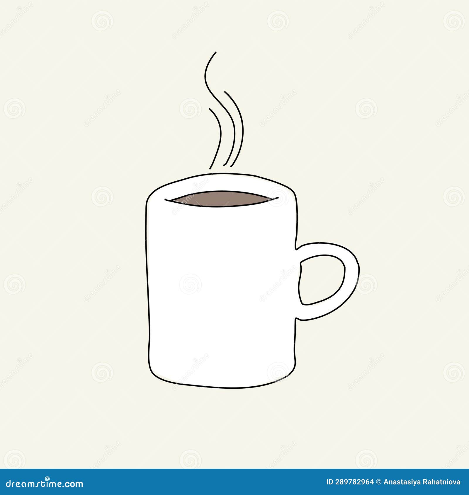 Hand Drawn Mug of Coffee. Vector Illustration Stock Vector ...