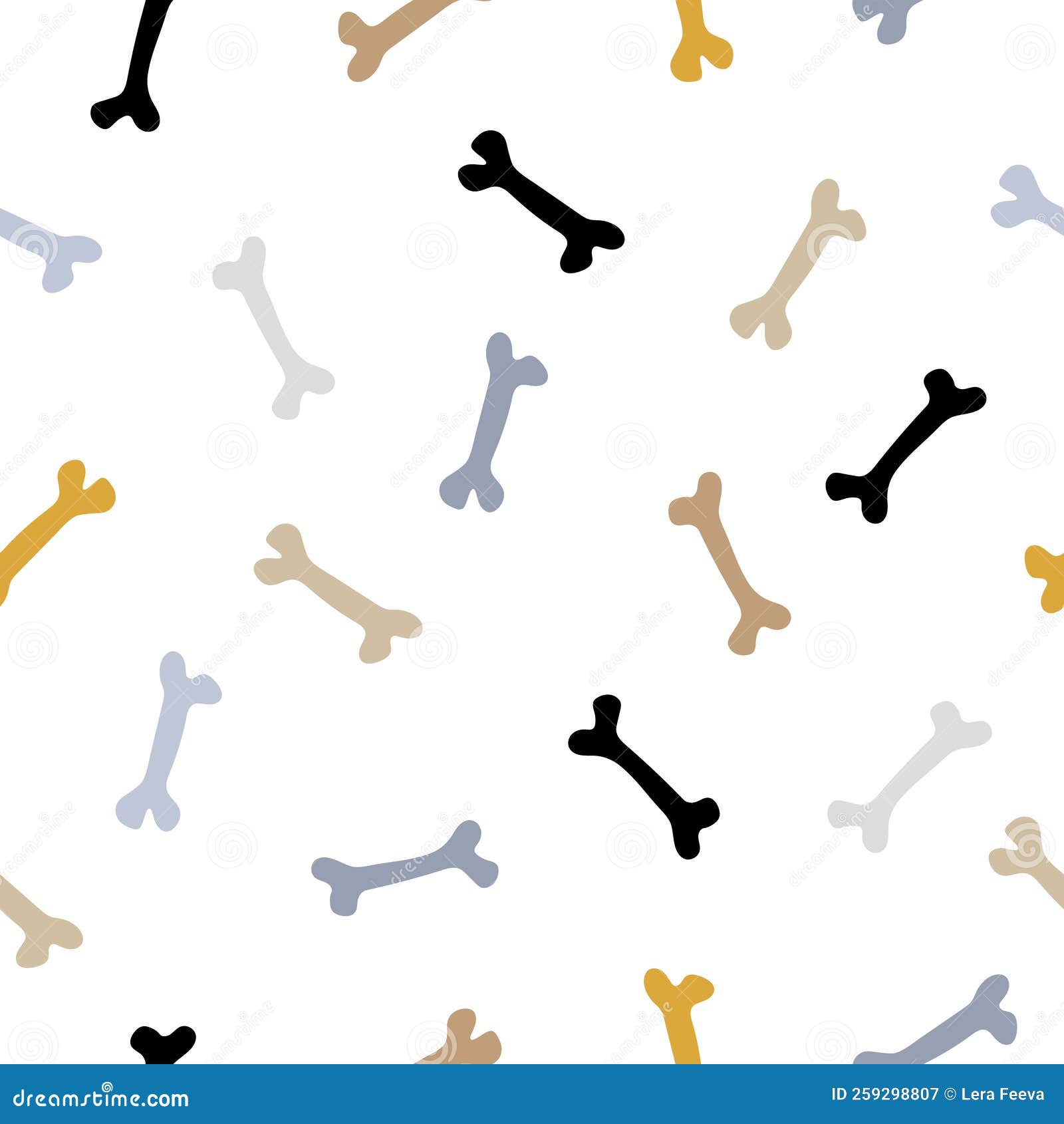 Hand-drawn Multi-colored Bones on a White Background Stock Vector ...