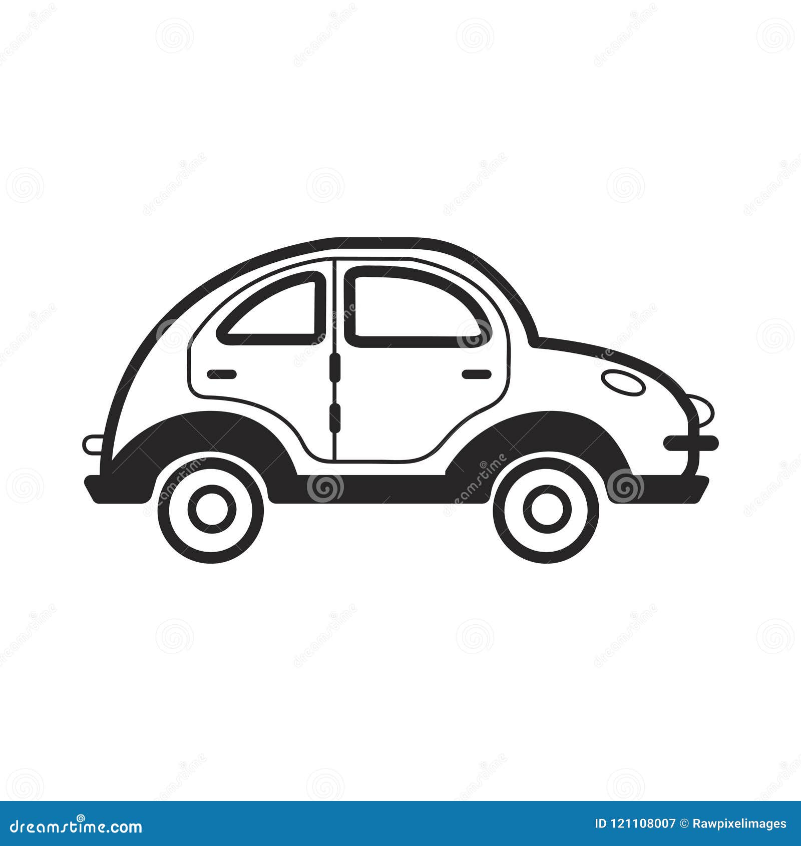 Hand Drawn Multi-purpose Vehicle Car Illustration Stock Vector ...