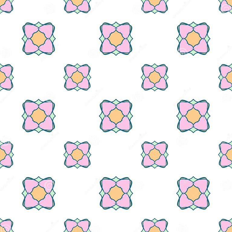 Hand-drawn Multicolor Repeat Pattern on Transparent Background, Repeat ...