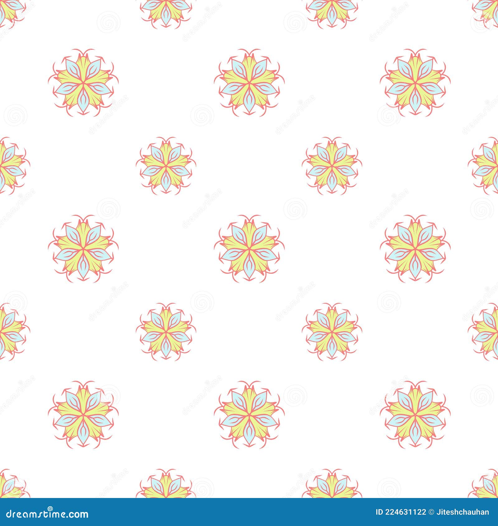 Hand-drawn Multicolor Repeat Pattern on Transparent Background, Repeat ...