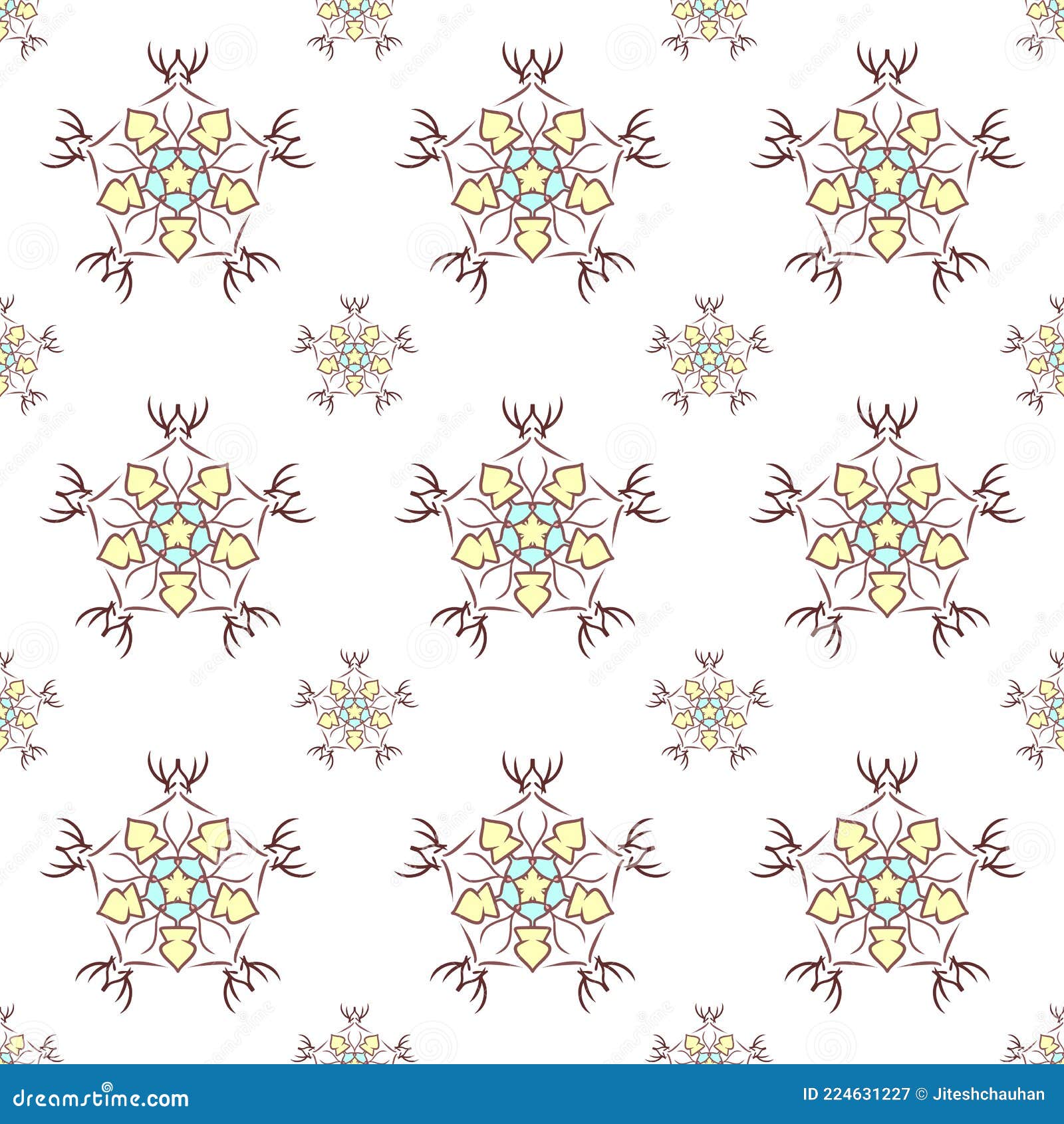 Hand-drawn Multicolor Repeat Pattern on Transparent Background, Repeat ...