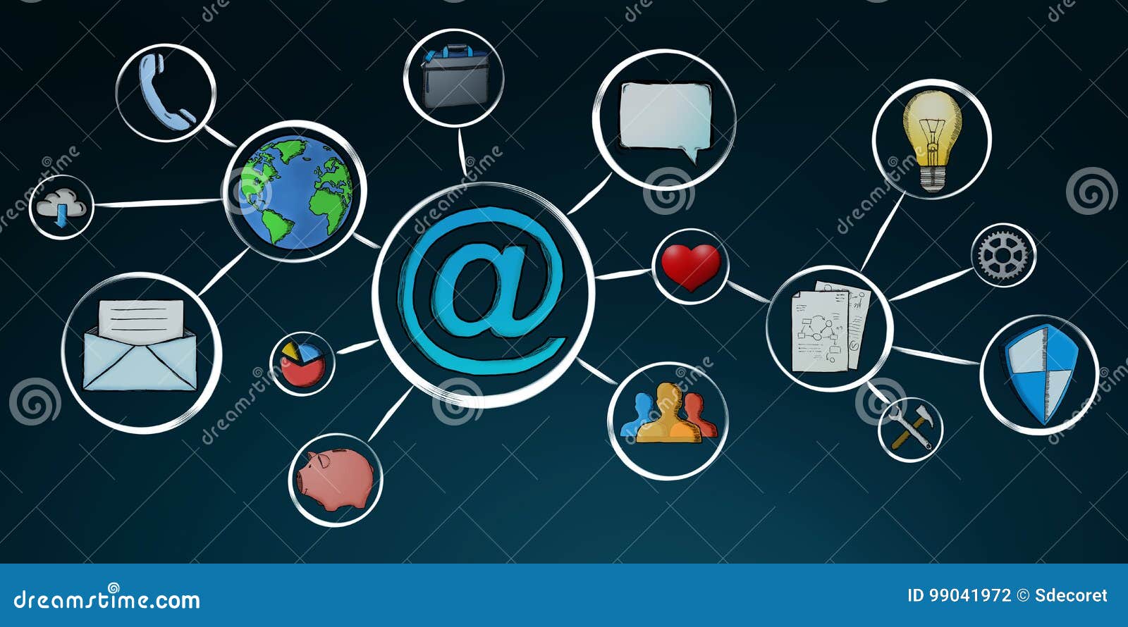 Hand-drawn Multimedia Sketch Interface Stock Illustration ...