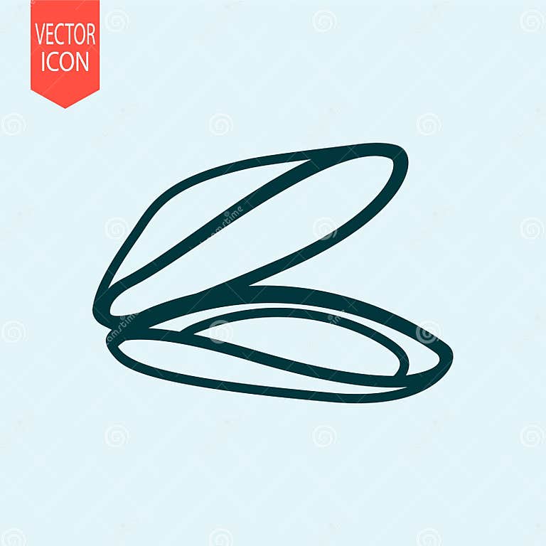 Hand Drawn Mussel Design Vector Flat Illustration Stock Vector ...