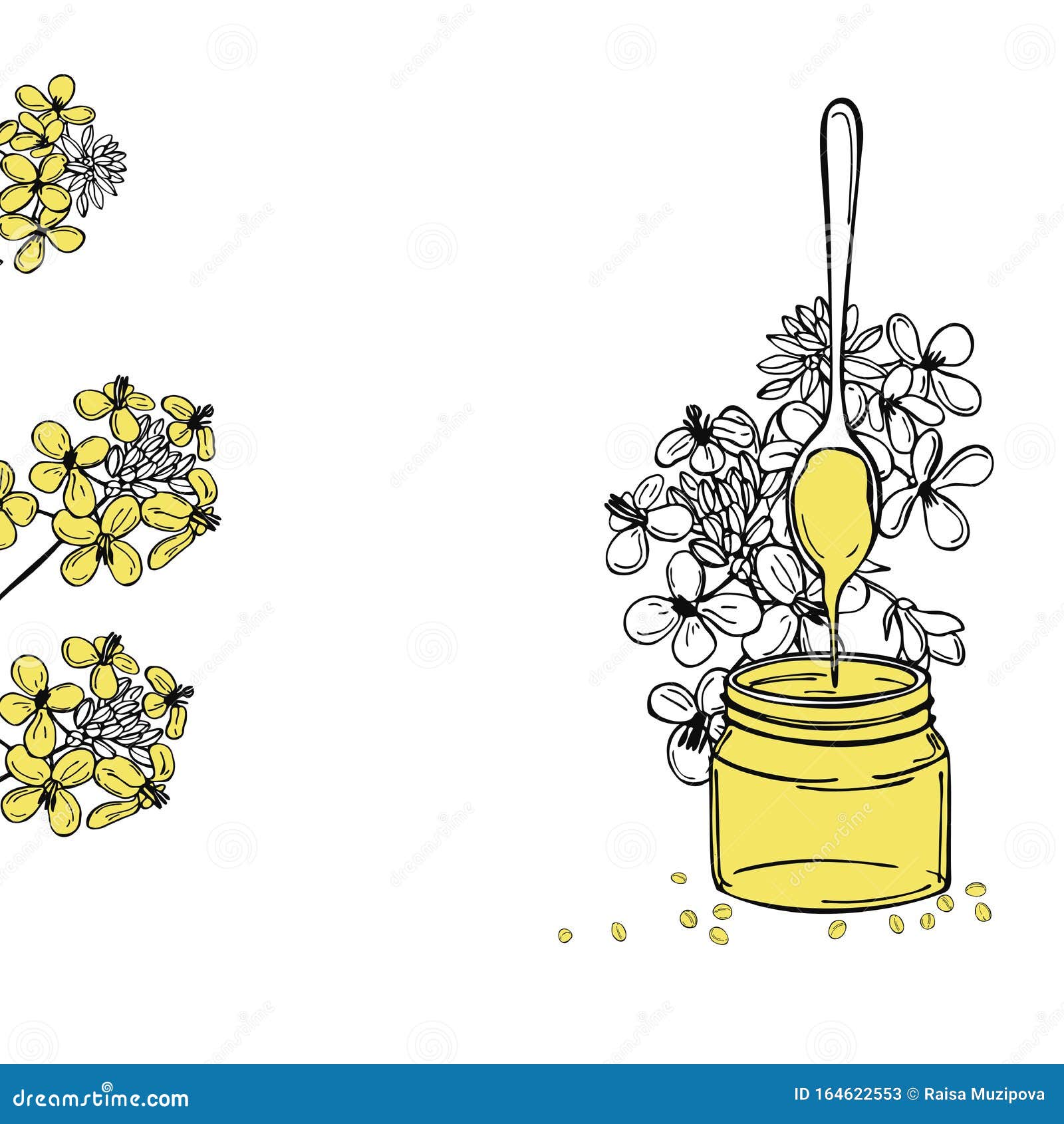 Hand-drawn Mustard . Sketch Illustration Stock Vector - Illustration of ...