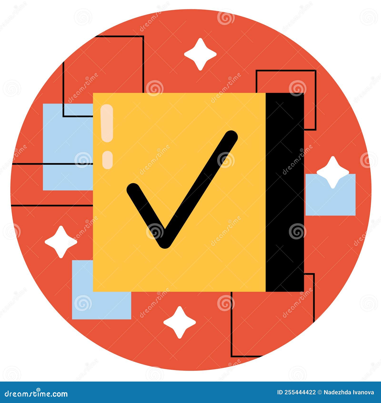 Hand Drawn Naive Mobile App Sticker Set Vector Illustration. Stock ...