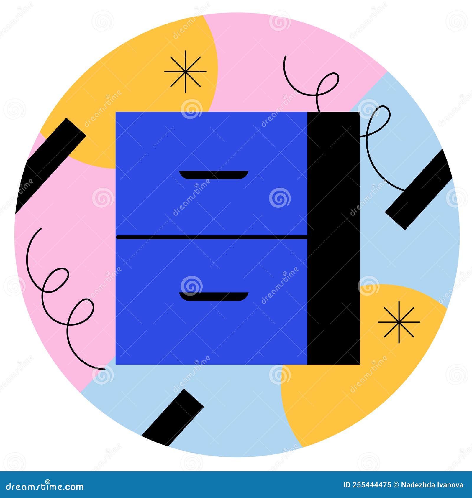 Hand Drawn Naive Mobile App Sticker Set Vector Illustration. Stock ...