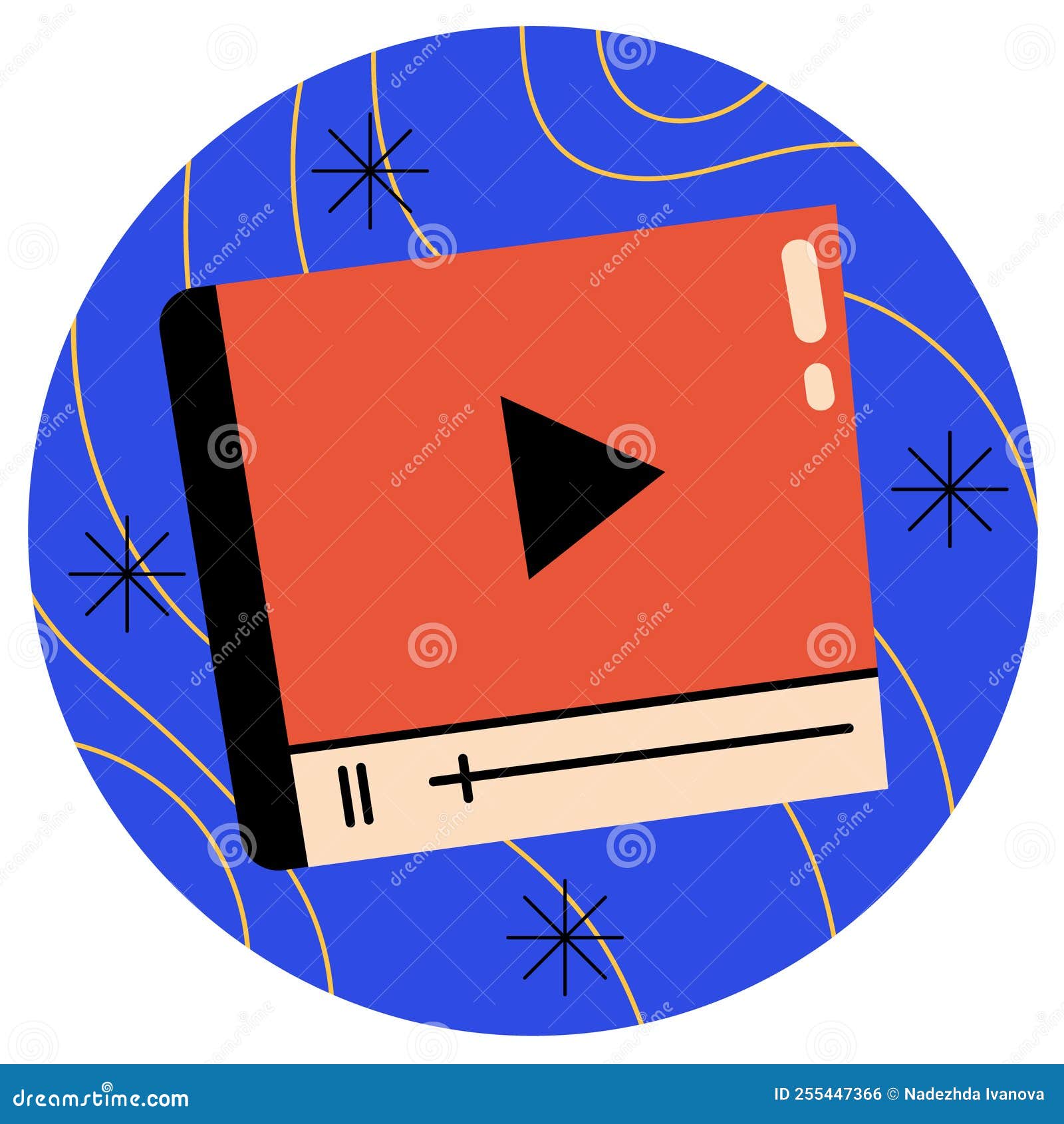 Hand Drawn Naive Mobile App Sticker Set Vector Illustration. Stock ...