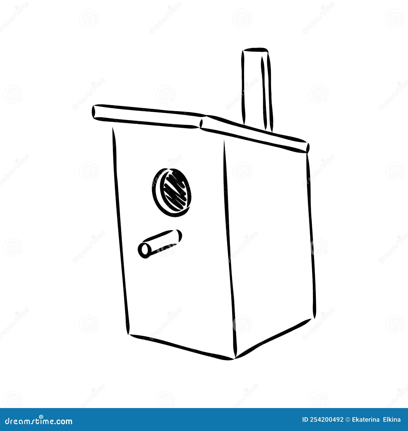 Hand Drawn Nesting Boxes Doodle. Birdhouse in Sketch Style. Vector ...