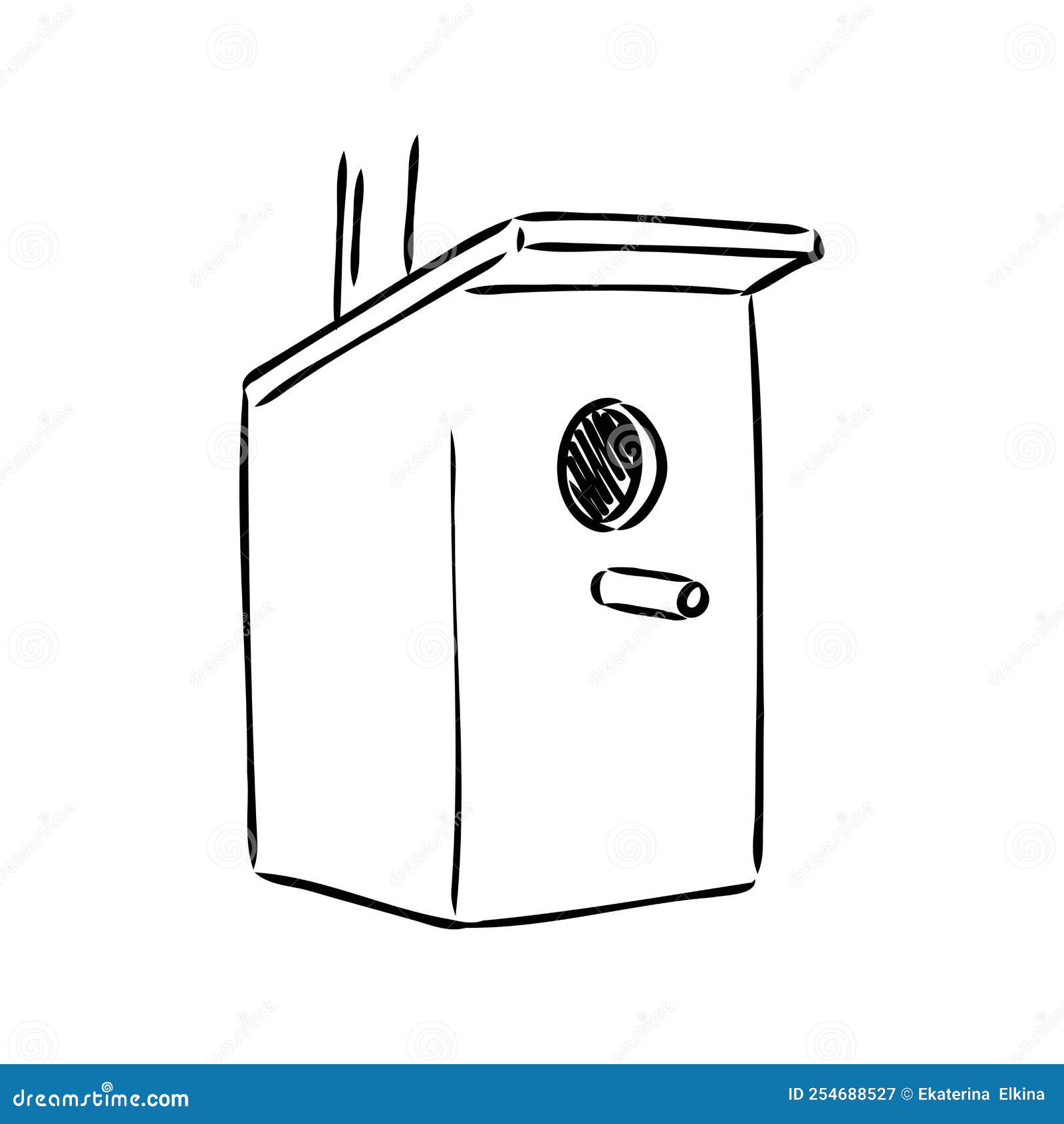 Hand Drawn Nesting Boxes Doodle. Birdhouse in Sketch Style. Vector ...