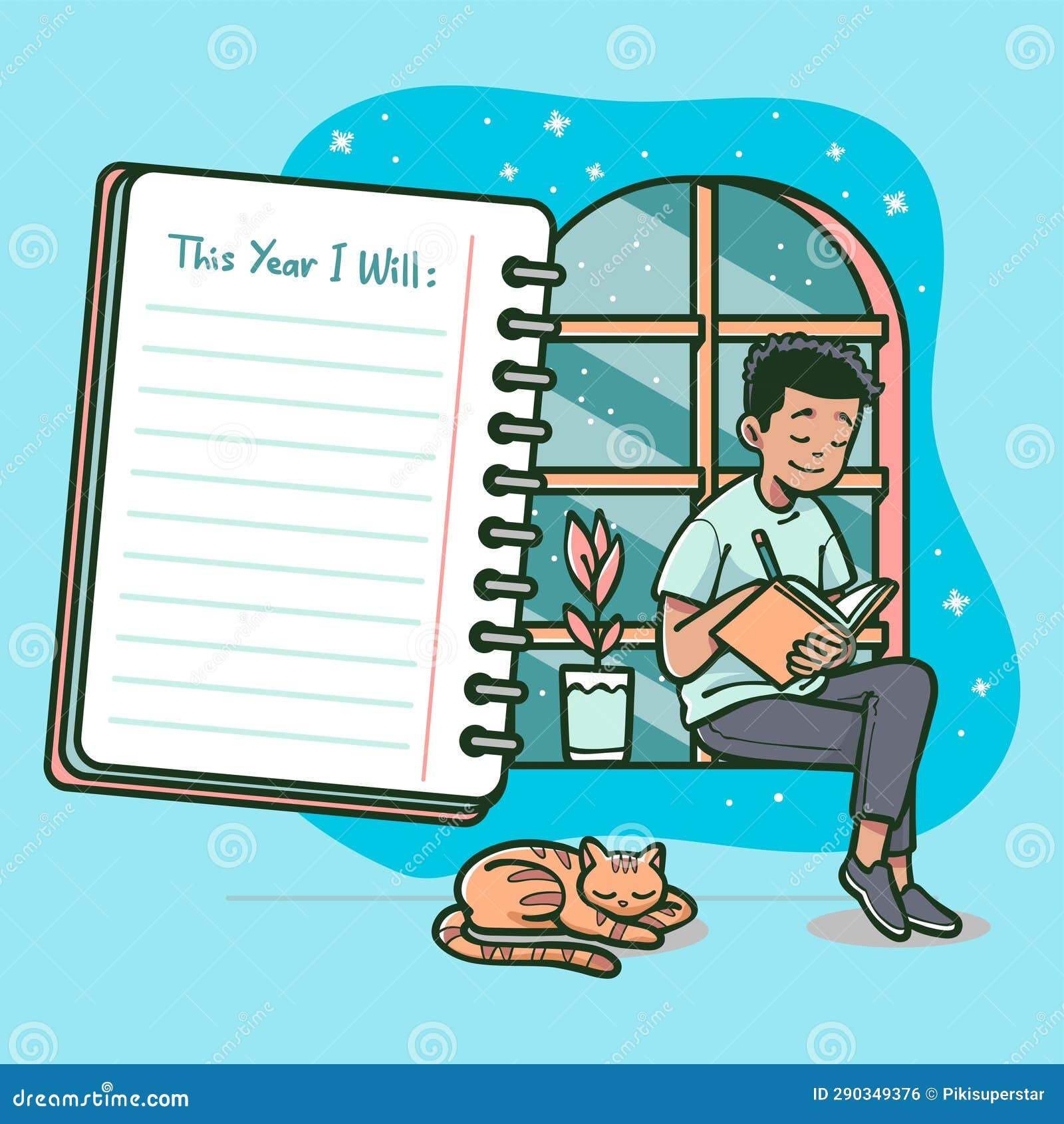 Hand Drawn New Year S Resolutions Abstract Design Vector Illustration ...