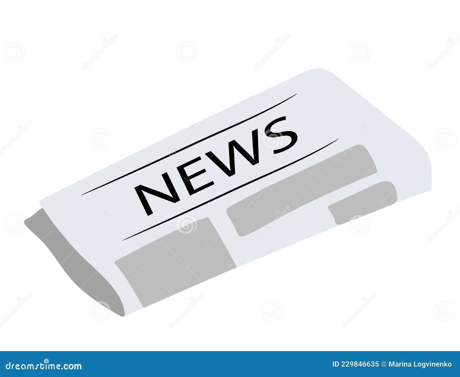 Hand-drawn Newspaper stock vector. Illustration of doodle - 229846635