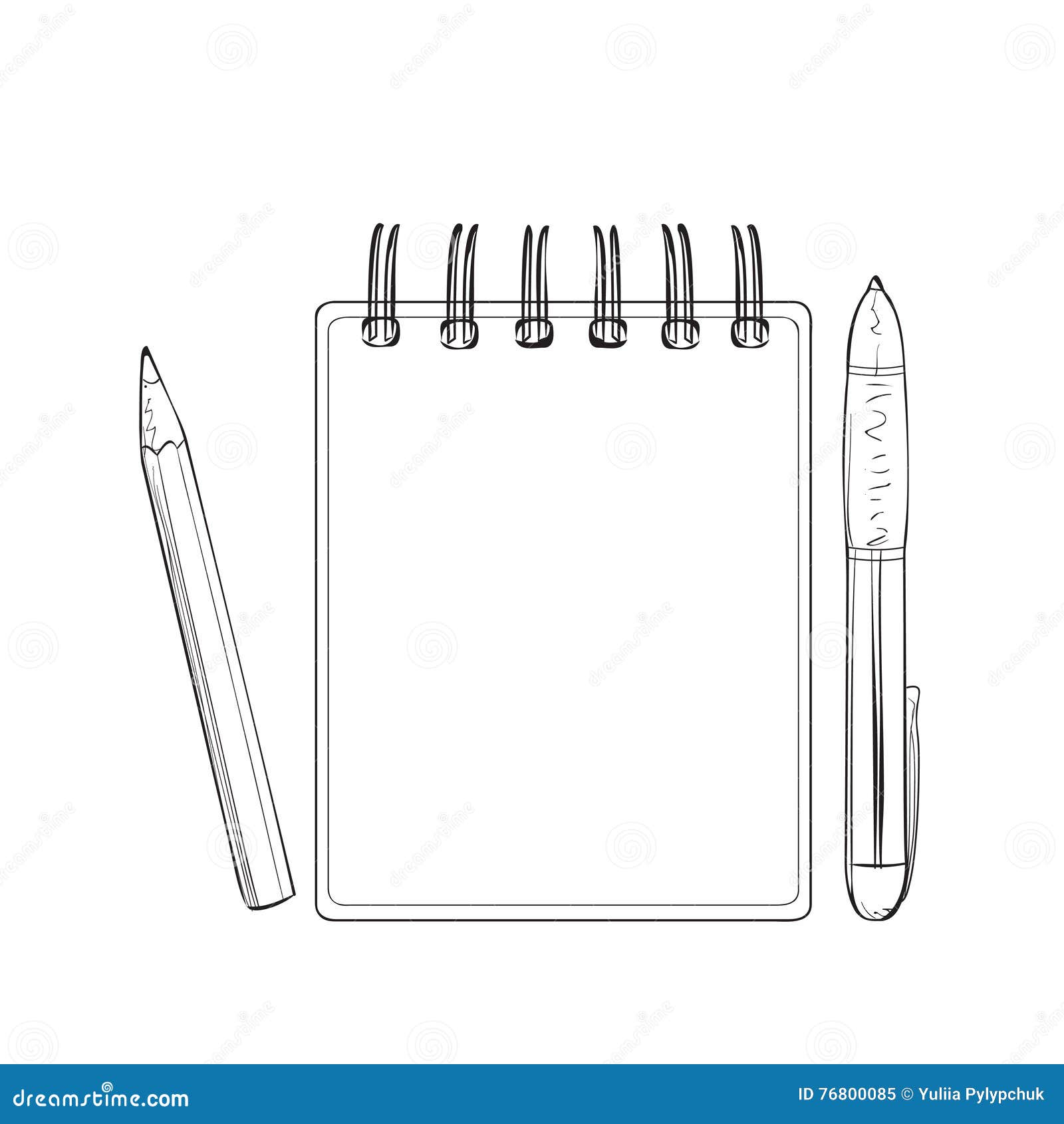 Hand Drawn Notebook for Business People. Stock Vector - Illustration of ...