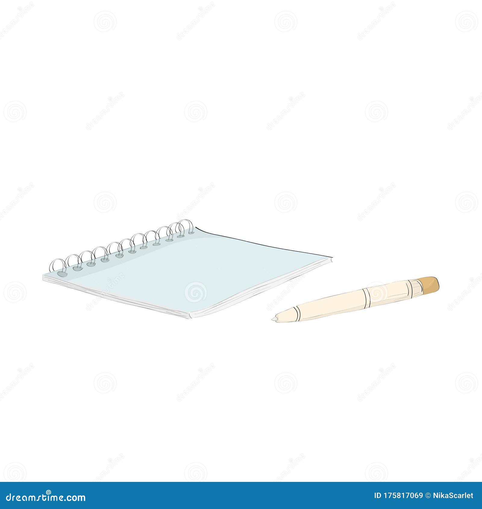 Hand drawn notebook stock vector. Illustration of concept - 175817069