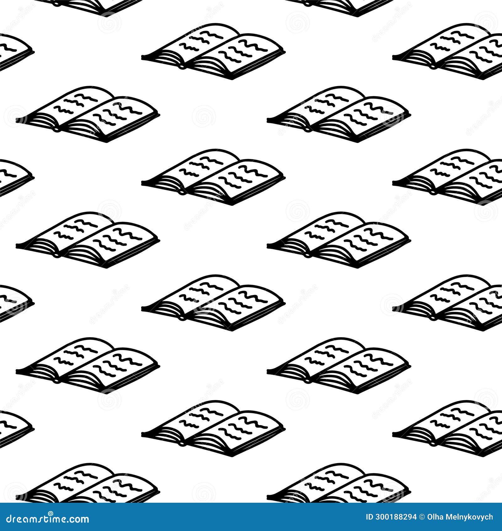 Hand Drawn Notebook Seamless Pattern. Doodle Outline Pattern with ...