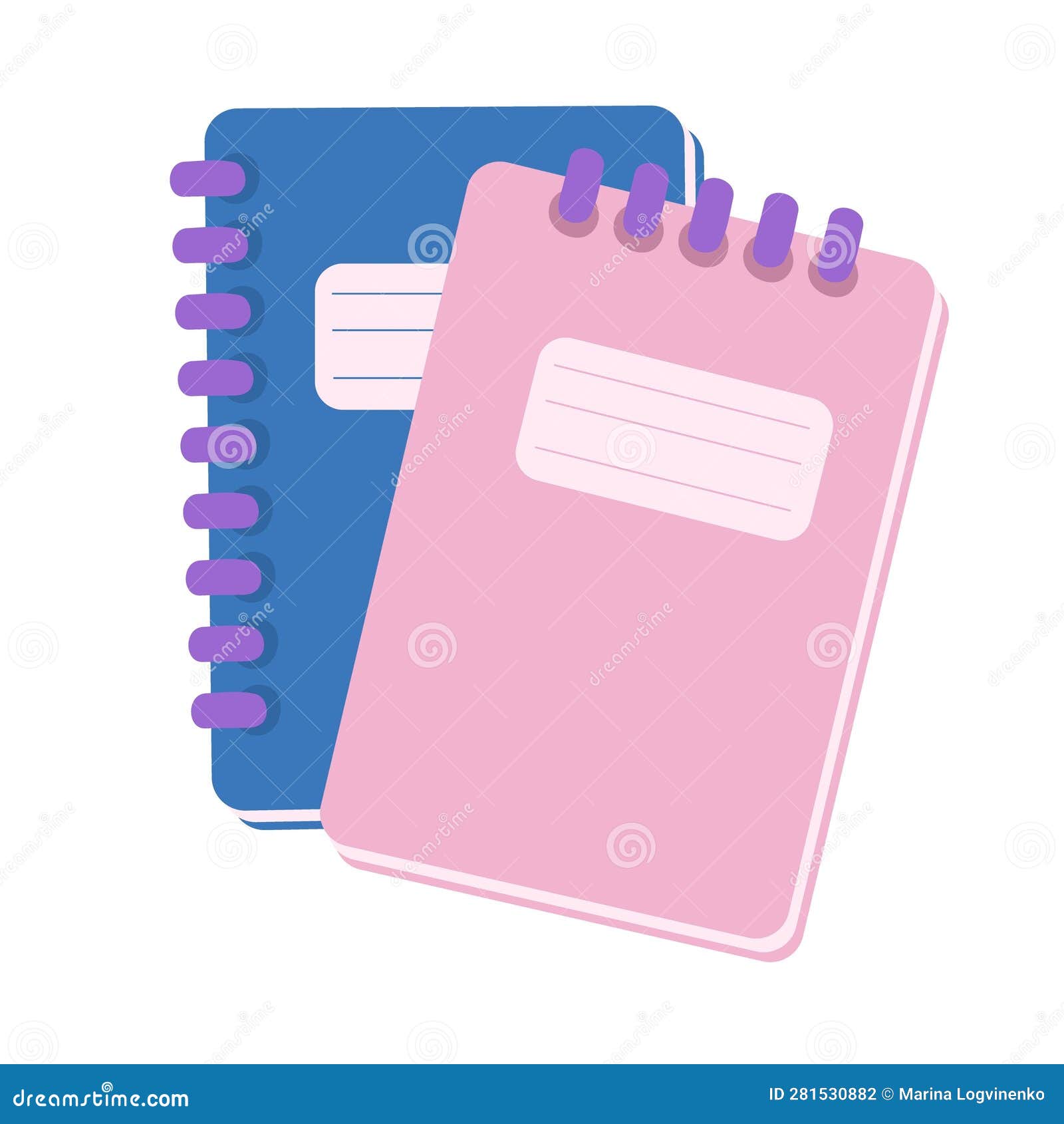 Hand Drawn Notebooks in Doodle Style. Education and Back To School ...