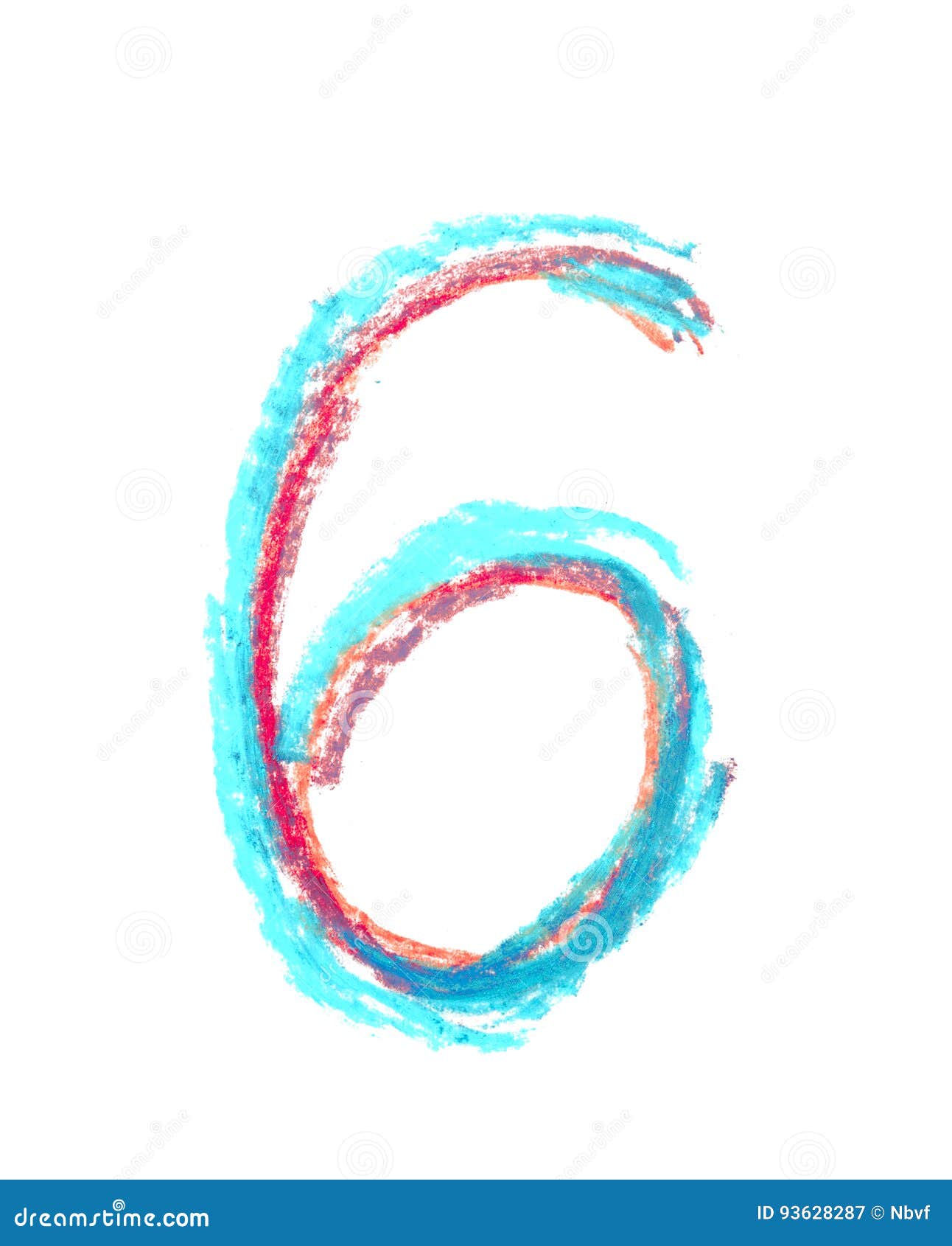 Hand Drawn Number Symbol Isolated Stock Illustration - Illustration of ...