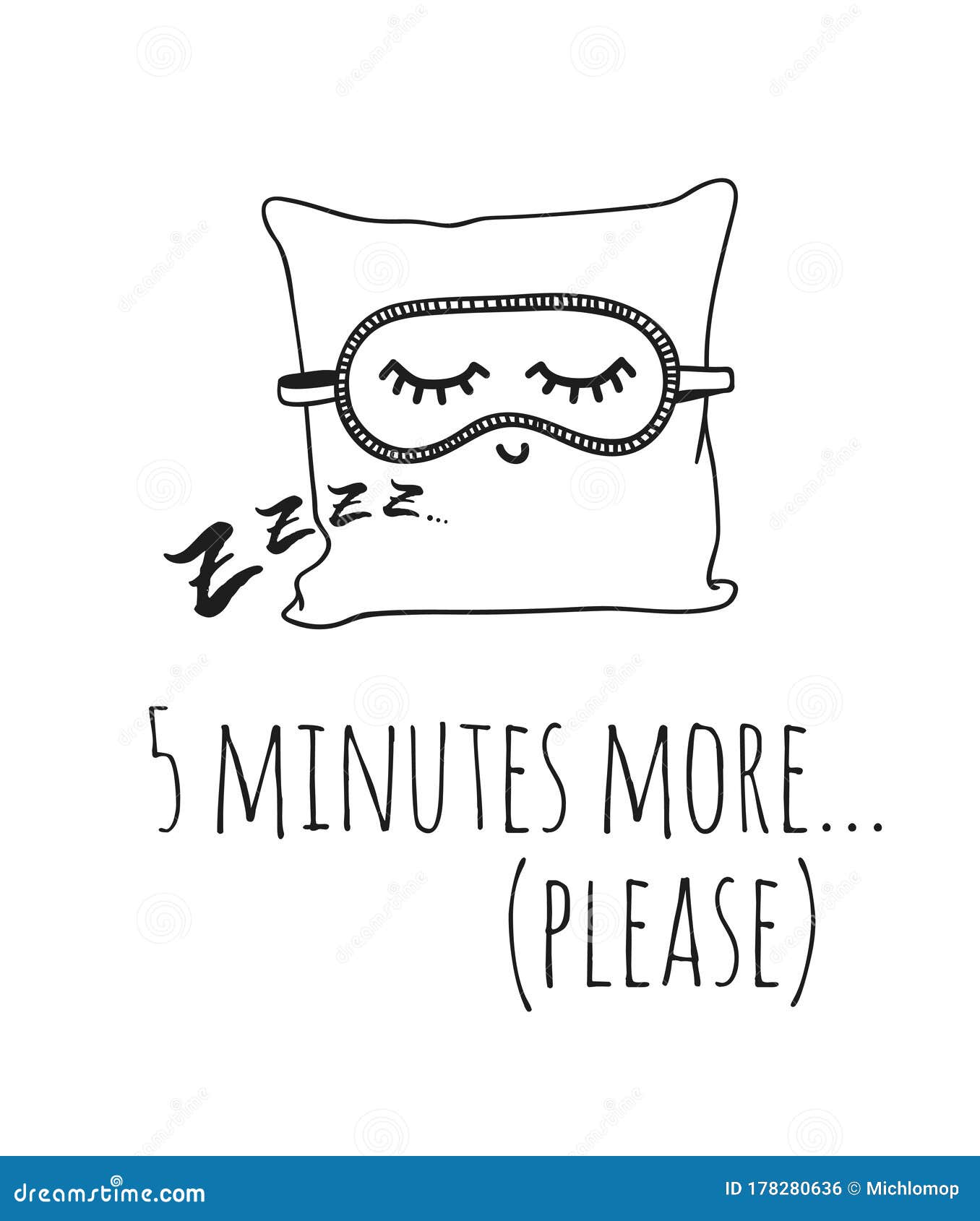Hand Drawn Objects about Sleep Routines and Text.Vector Cozy ...