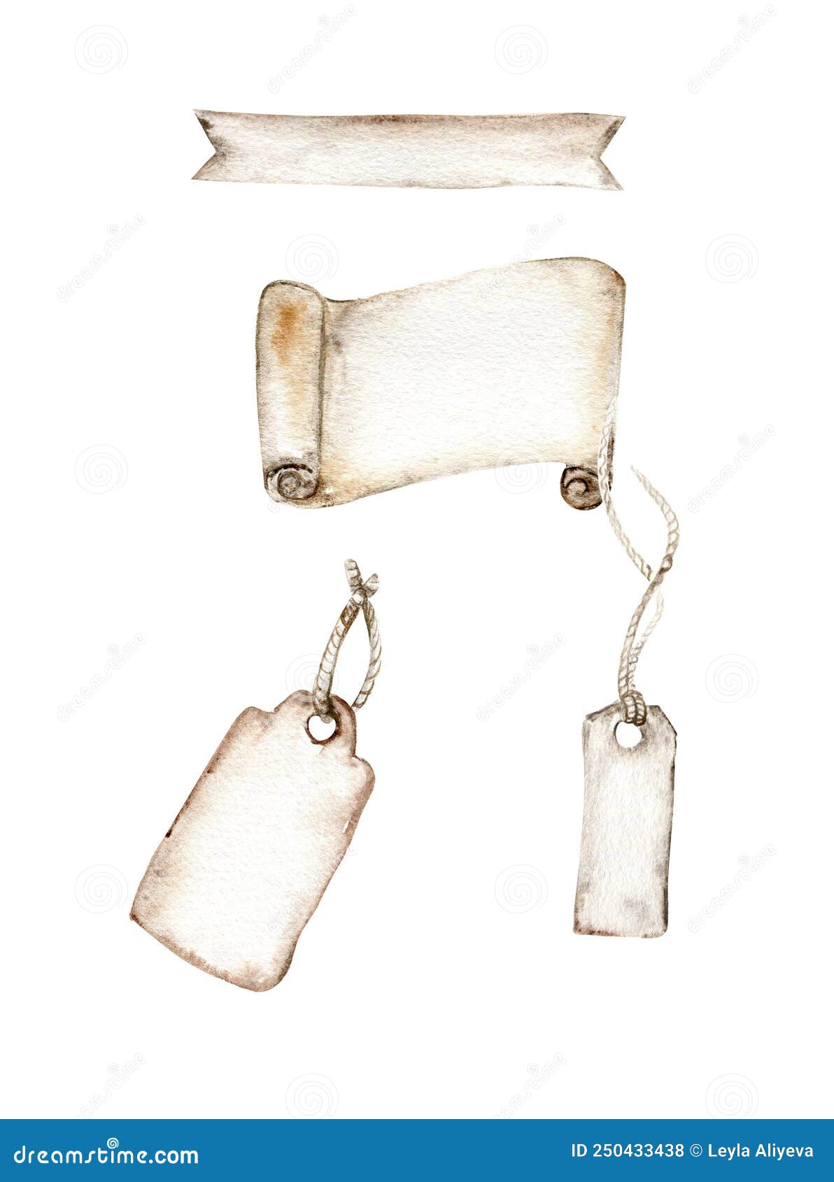 Hand Drawn Old Paper Stickers Stock Photo - Image of single, empty ...