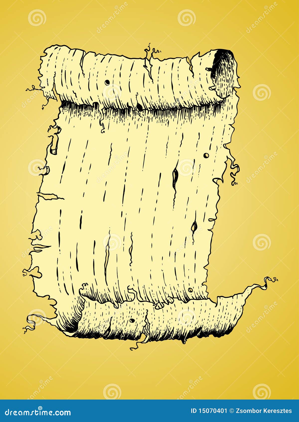 Hand drawn old scroll stock vector. Illustration of history - 15070401