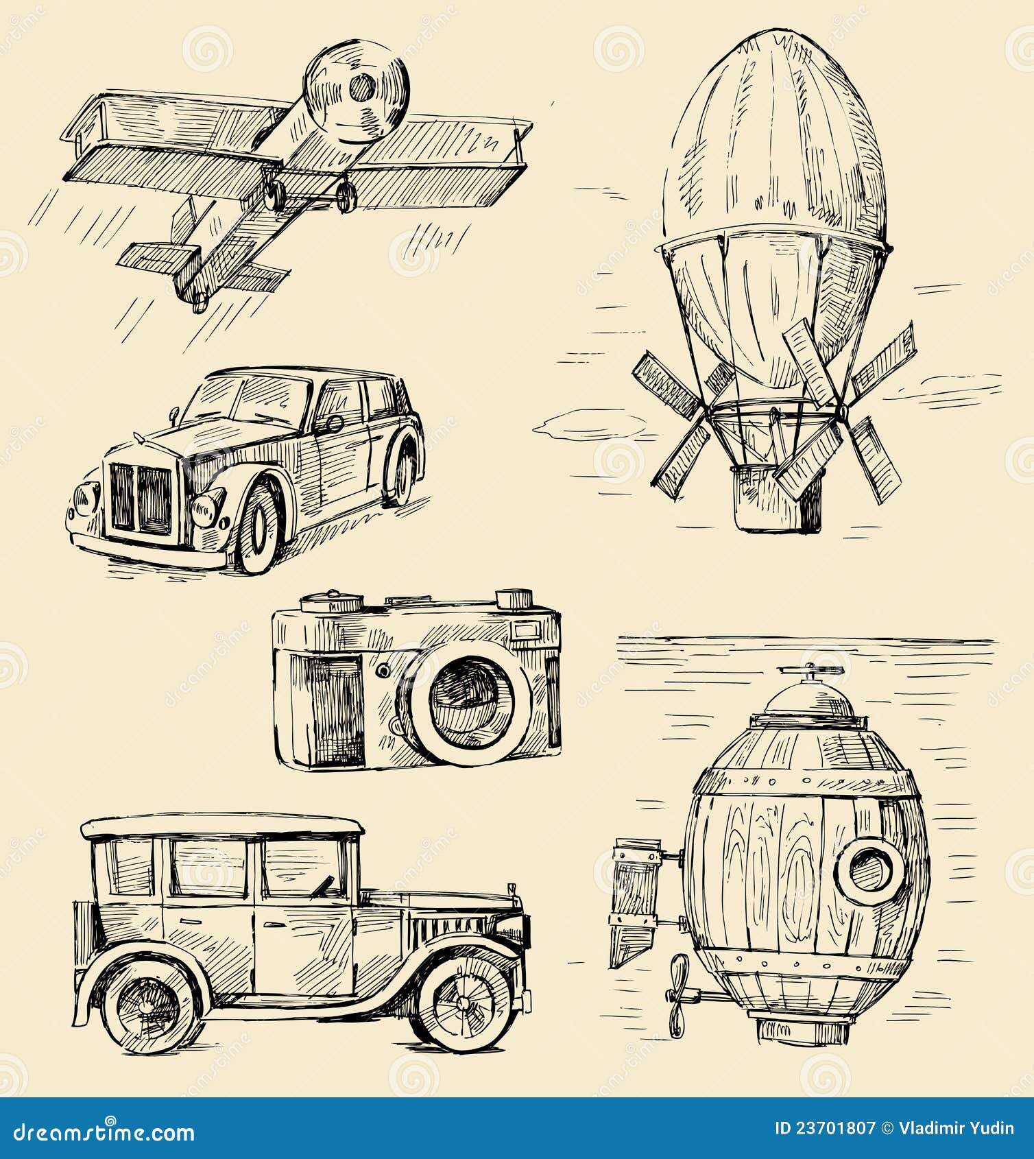 Hand Drawn Old Times Stock Illustrations – 181 Hand Drawn Old Times ...