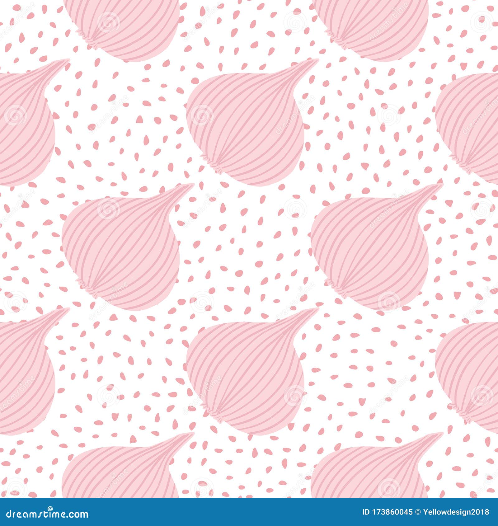 Hand Drawn Onion Bulb Vegetable Wallpaper. Abstract Onion Seamless ...