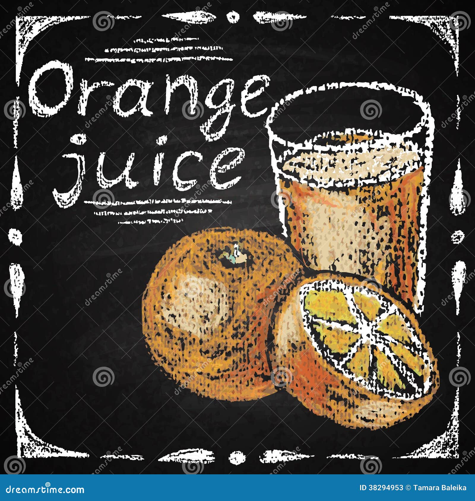 Hand drawn orange. stock vector. Illustration of label - 38294953