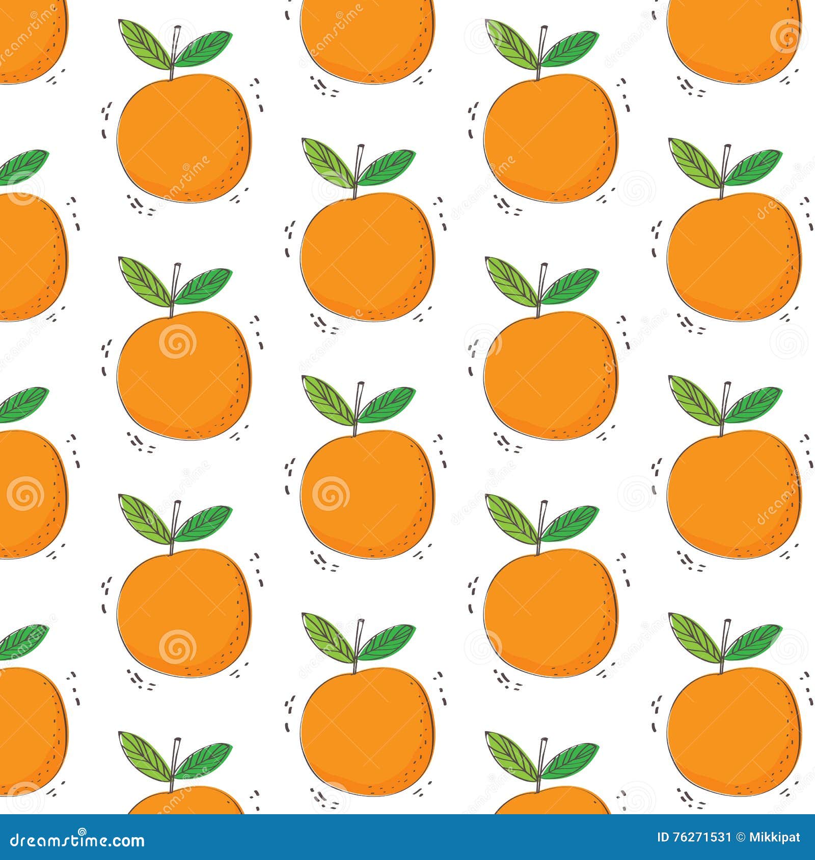 Hand Drawn Orange Fruit Pattern. Seamless Pattern. Print Texture ...