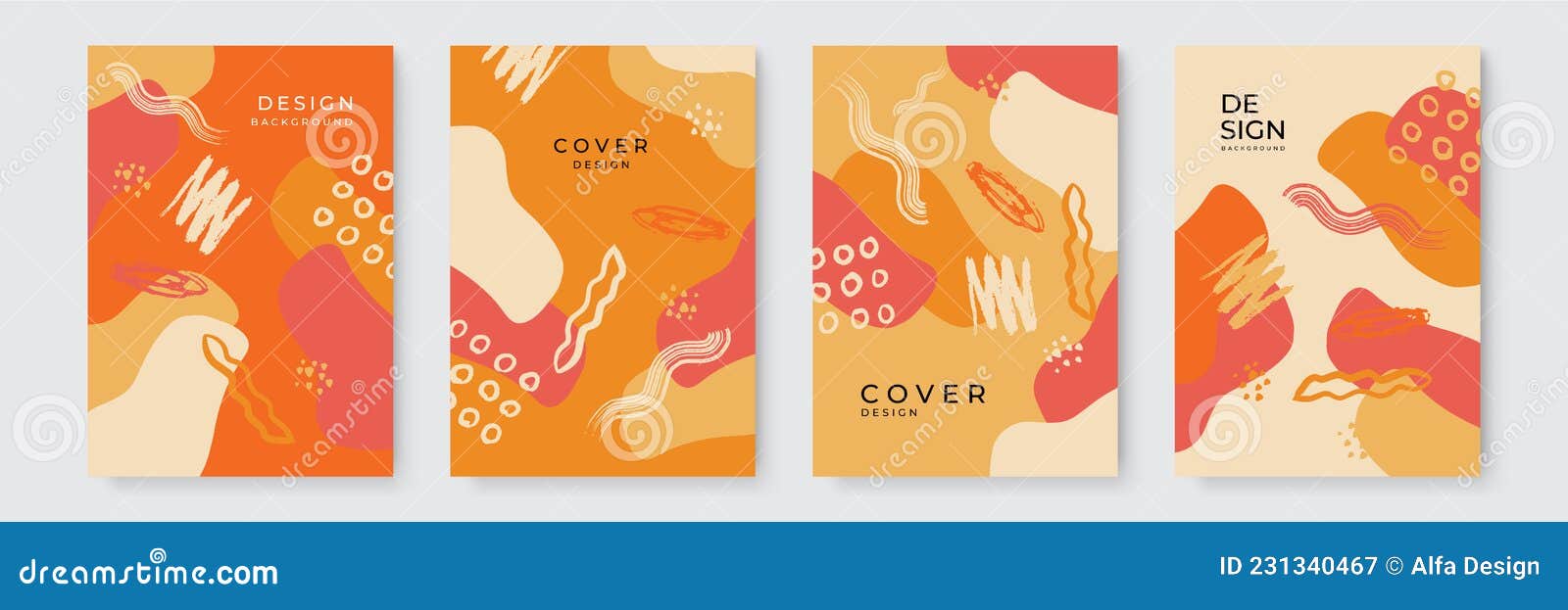 Hand Drawn Organic Abstract Background for Cover Design Template Stock ...