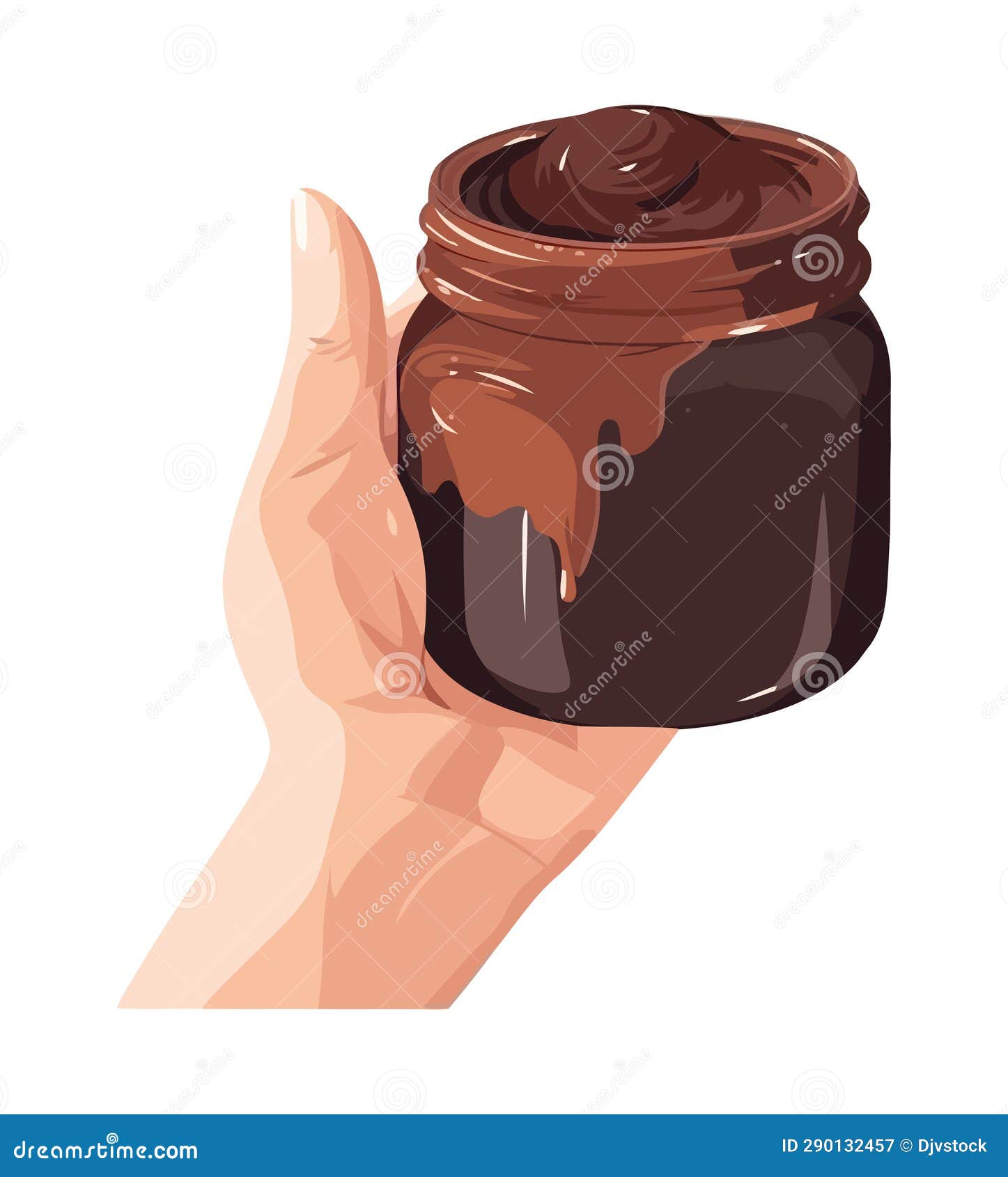 Hand Drawn Organic Chocolate Jar Label Design Stock Vector ...