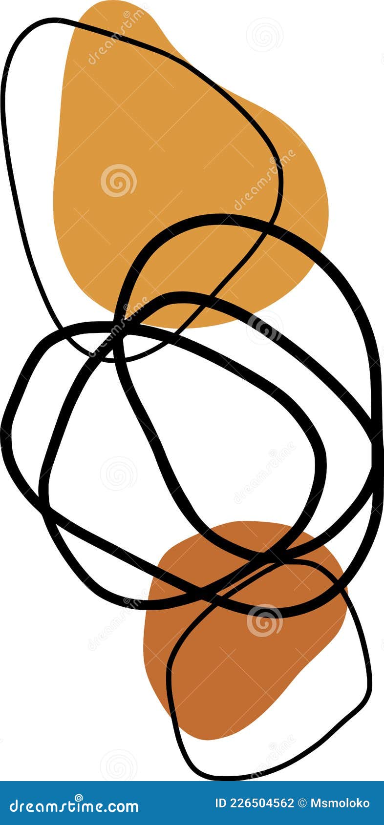 Hand Drawn Organic Shapes with Wavy Lines Stock Vector - Illustration ...