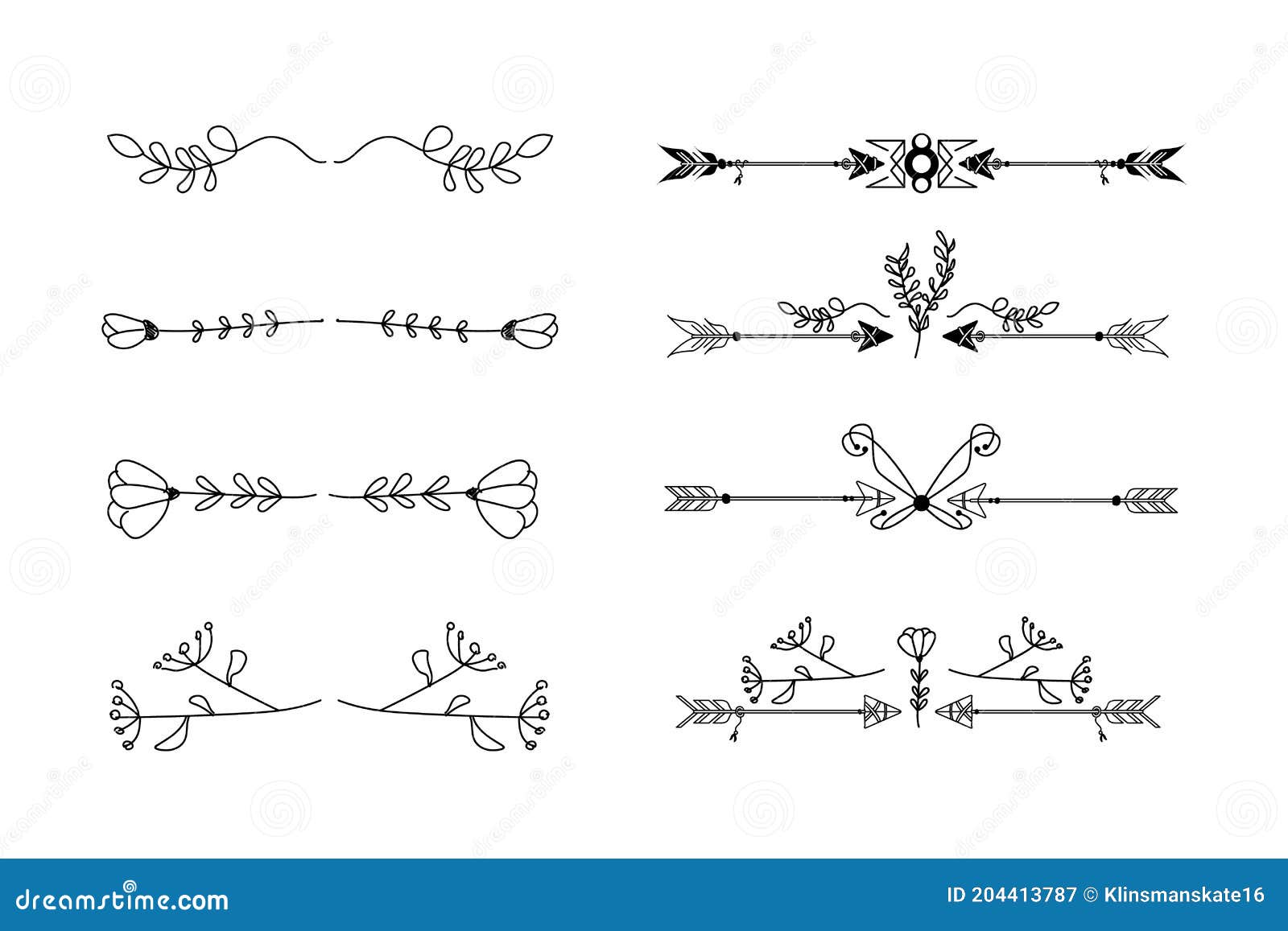 Dividers Collection, Vertical Decorative Lines, Set Of Futuristic ...