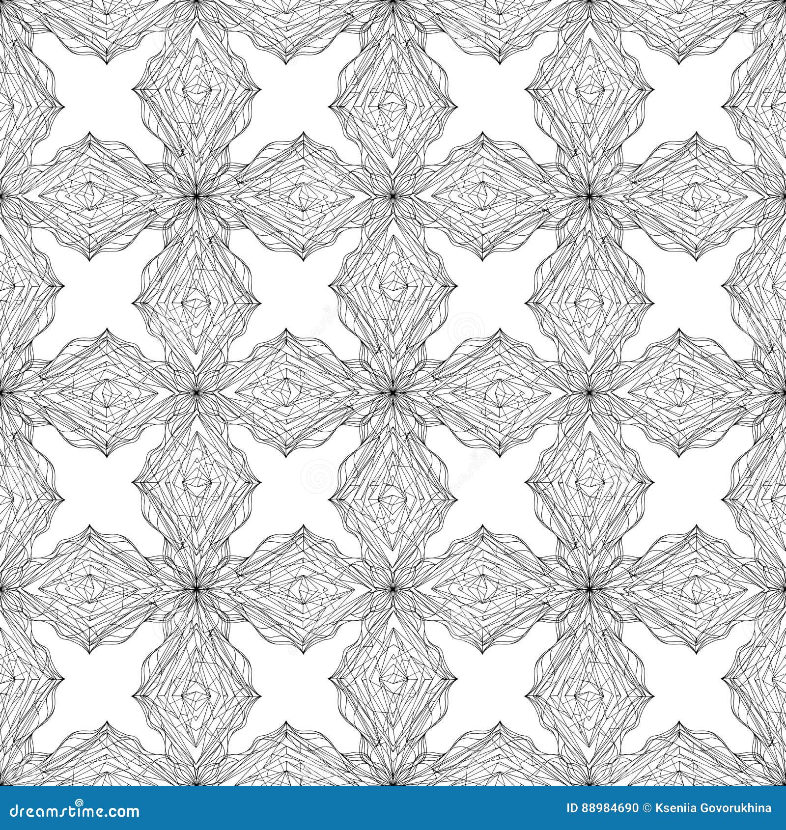 Hand Drawn Ornament Pattern. Vector Geometric Tracery Seamless ...