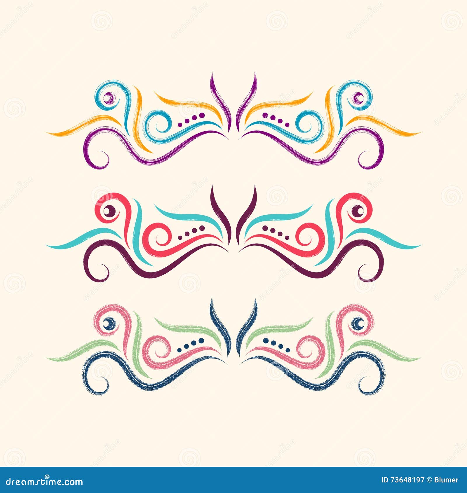 Ornamental Dividers Set. Vector Illustration | CartoonDealer.com #86500152
