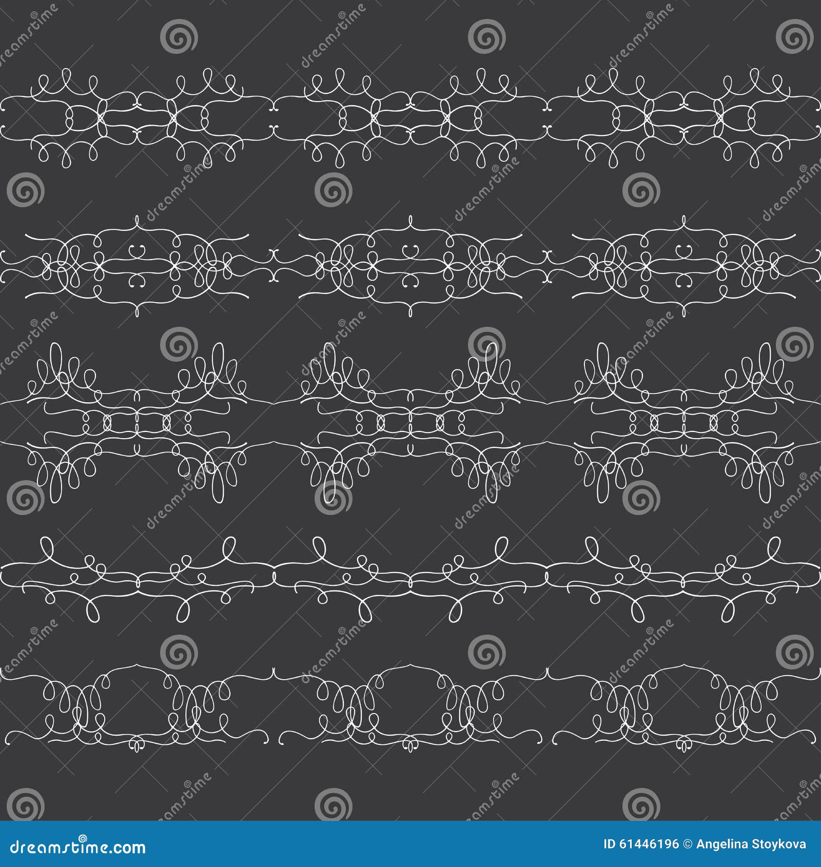 Hand Drawn Ornamental Elements Stock Vector - Illustration of ...