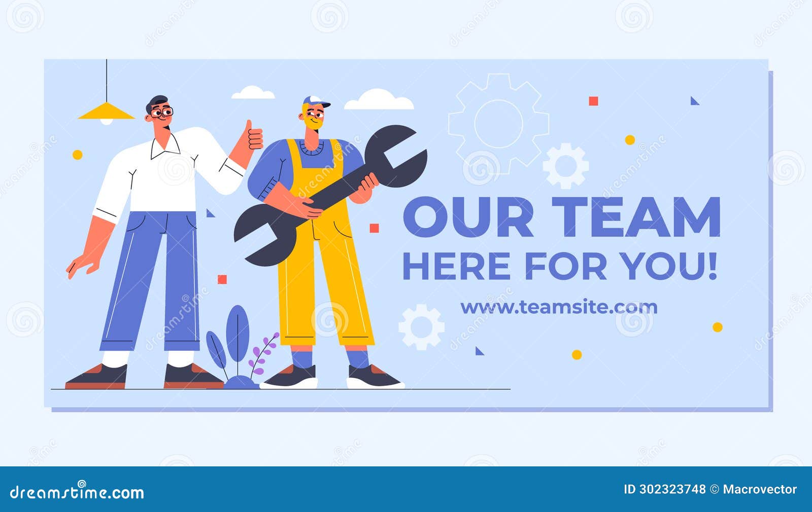 Teamwork banner stock illustration. Illustration of businessperson ...
