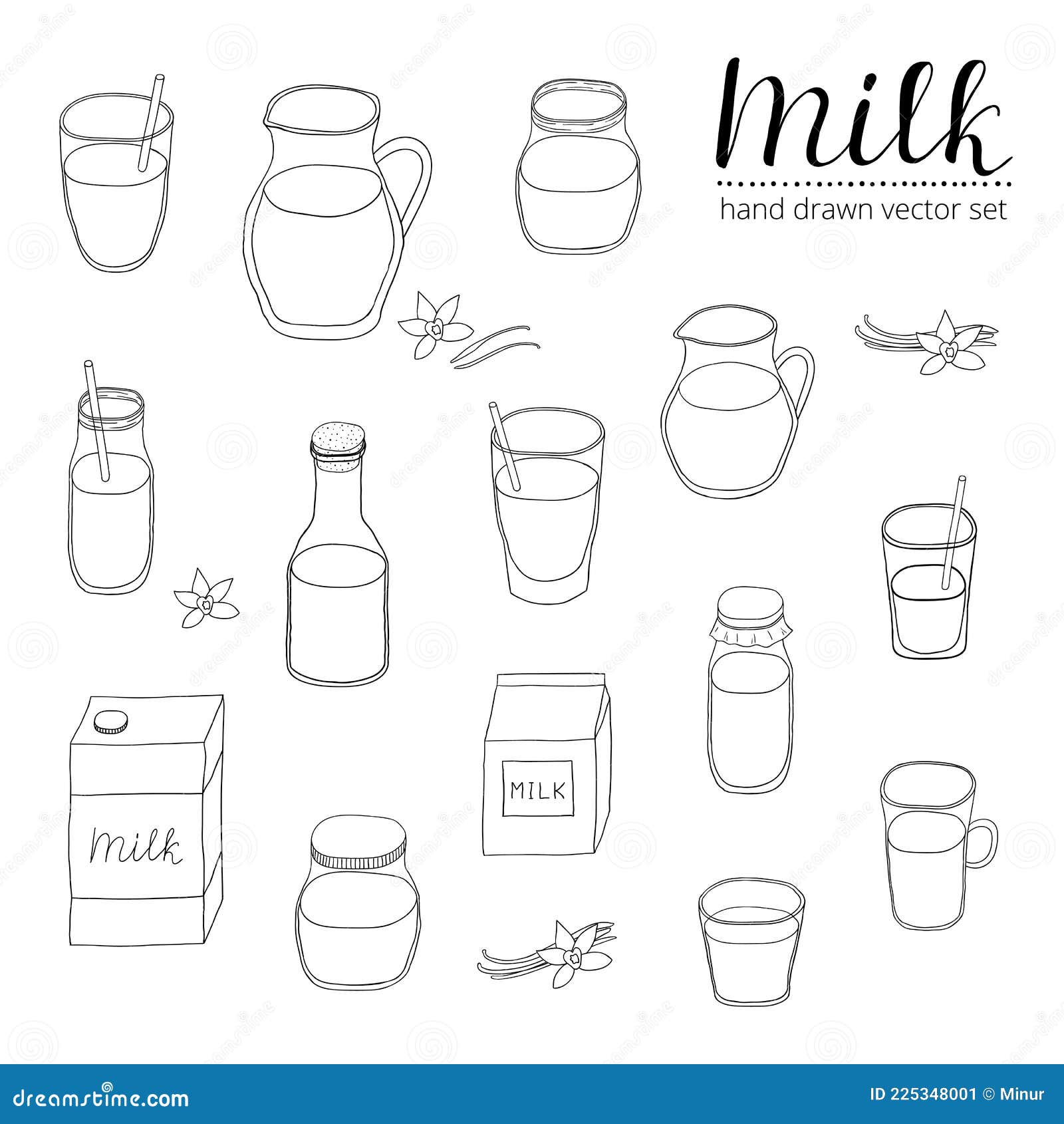 Outline Milk Carton Icon Vector Illustration | CartoonDealer.com #123744924