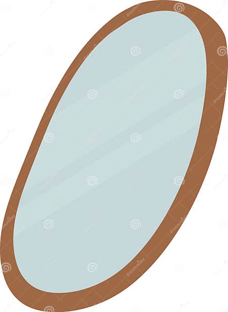 Hand Drawn Oval Mirror stock illustration. Illustration of design ...