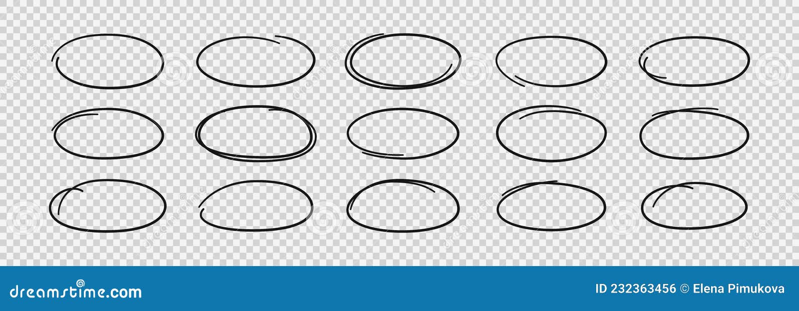 Highlight Circle Frame Cadre, Circle Doodle Scribble Round Circles For ...