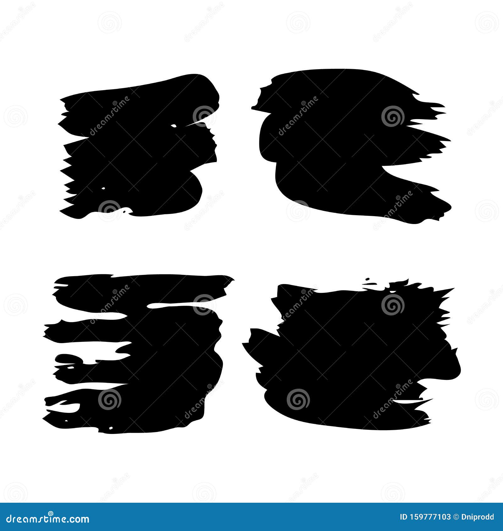 Hand Drawn Paint Scribble Stains Stock Vector - Illustration of border ...