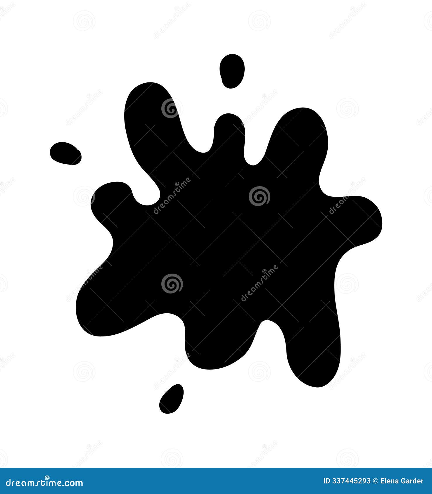 Hand Drawn Paint Splatter and Blob Splash with Different Shapes. Blob ...