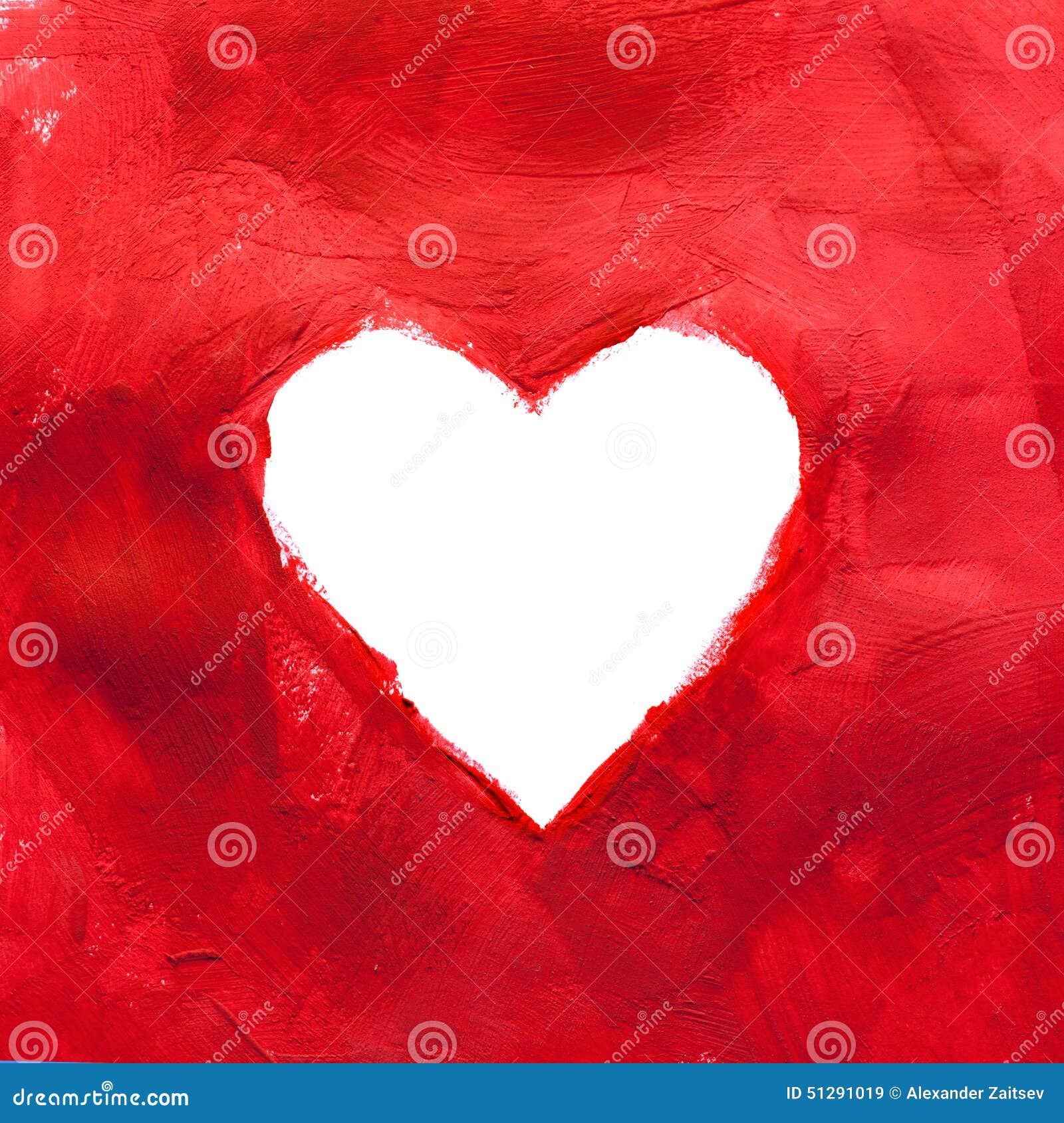 Hand-drawn painted heart stock image. Image of drawing - 51291019