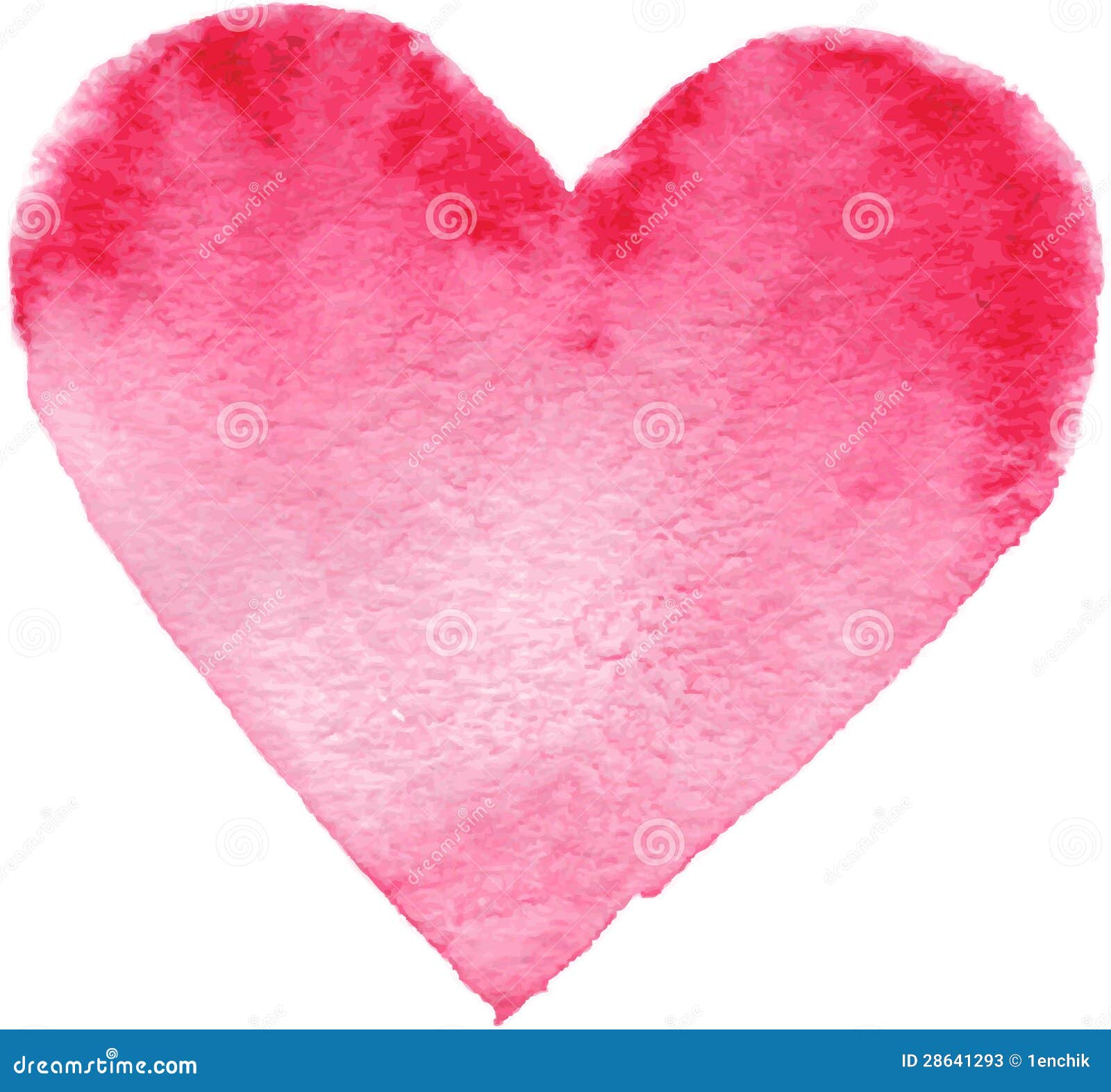 Hand-drawn Painted Red Heart Stock Illustration - Illustration of happy ...