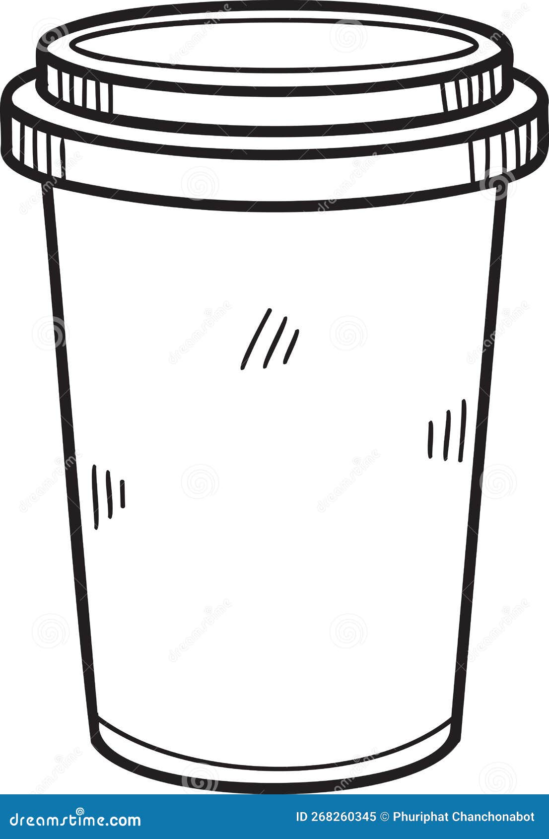 Hand Drawn Paper Cup Illustration in Doodle Style Stock Vector ...