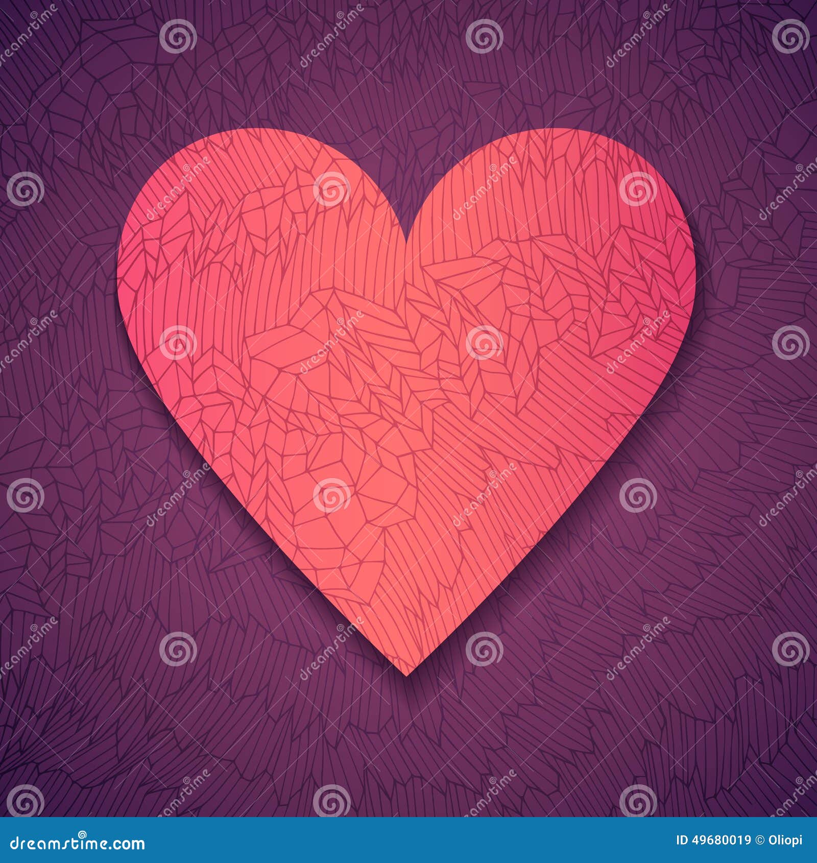 Hand drawn paper heart stock illustration. Illustration of original ...