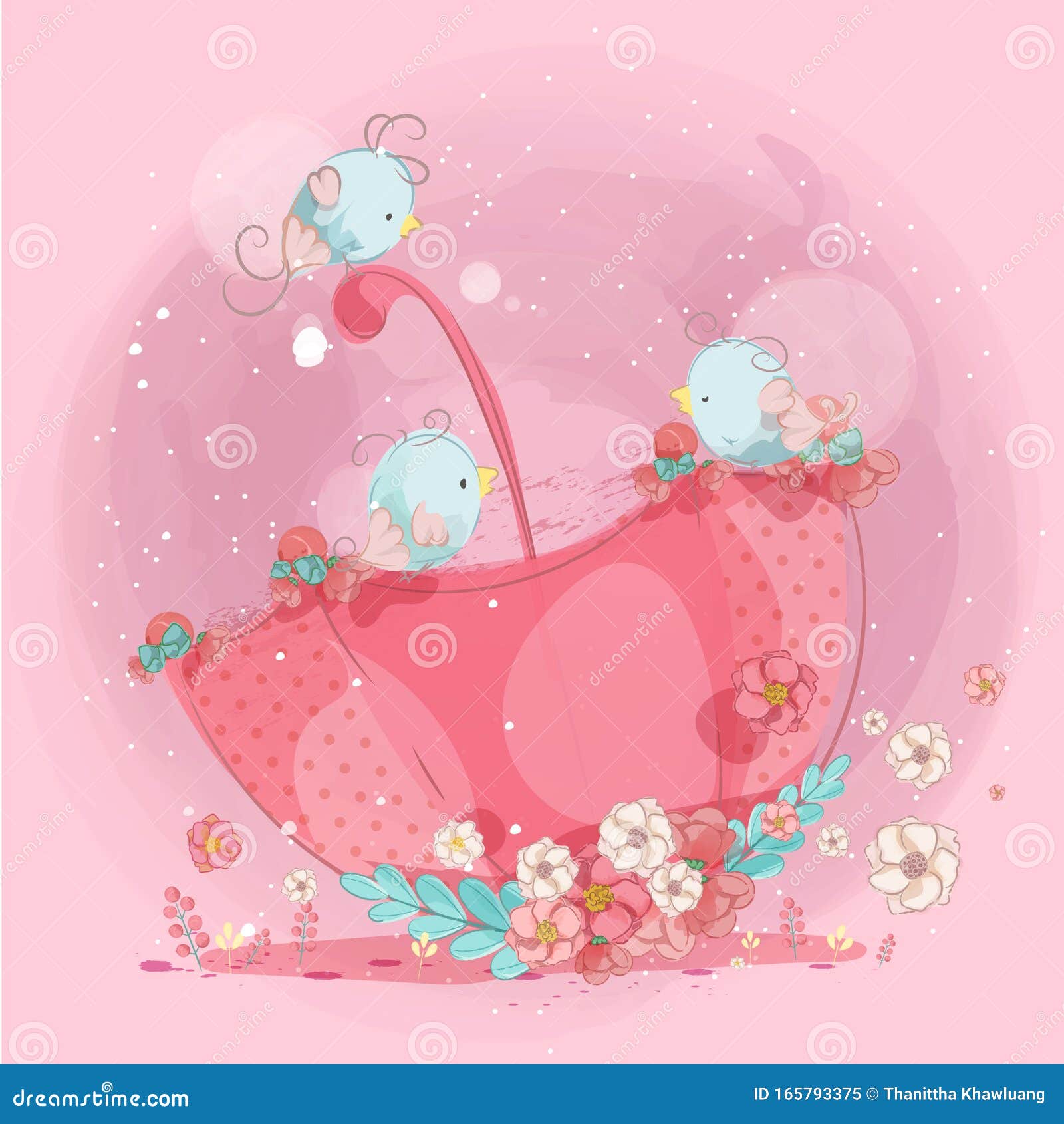 Hand Drawn Parade the Cute Animals. Vector Illustration Stock ...