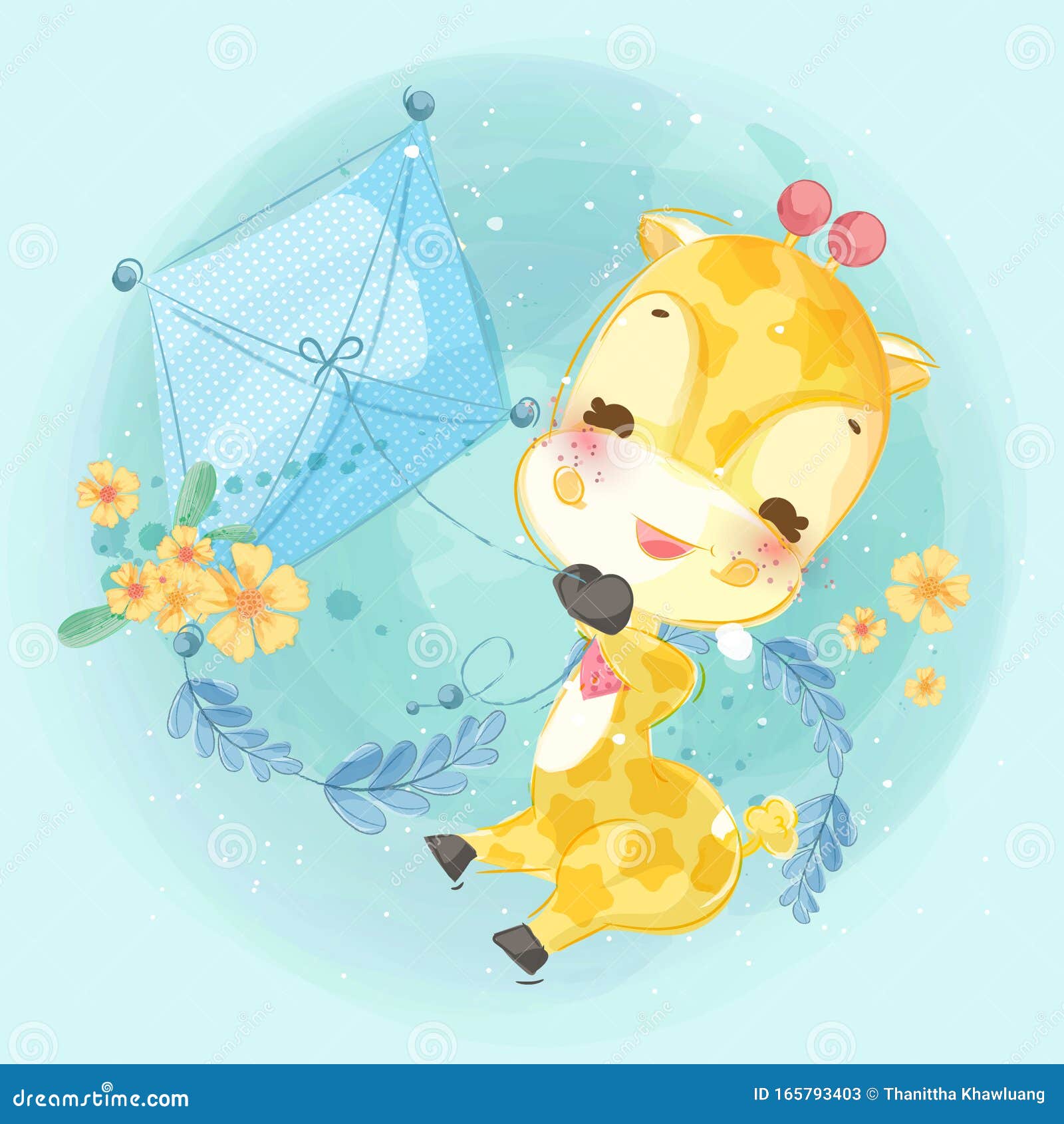 Hand Drawn Parade the Cute Animals. Vector Illustration Stock ...