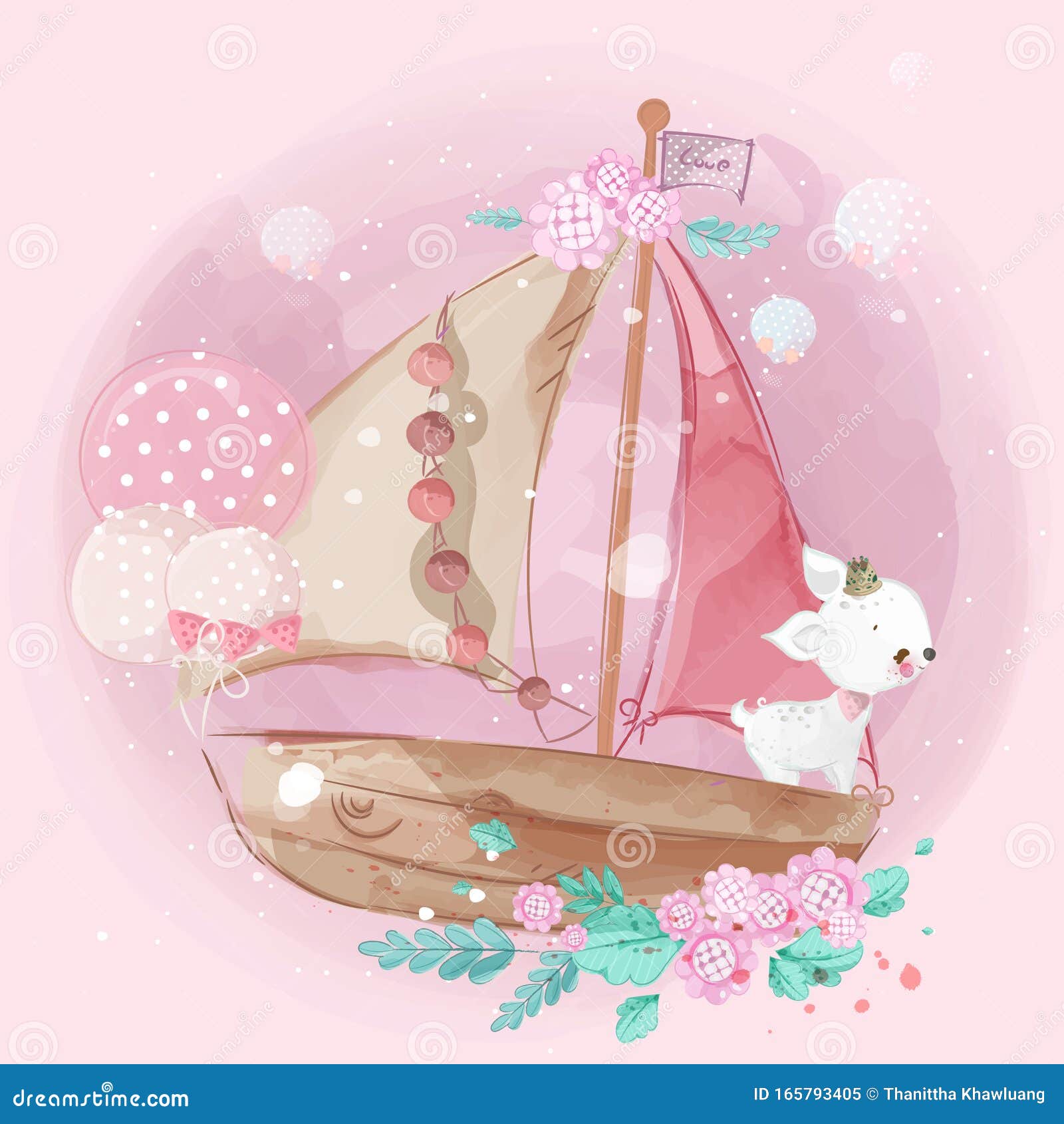 Hand Drawn Parade the Cute Animals. Vector Illustration Stock ...