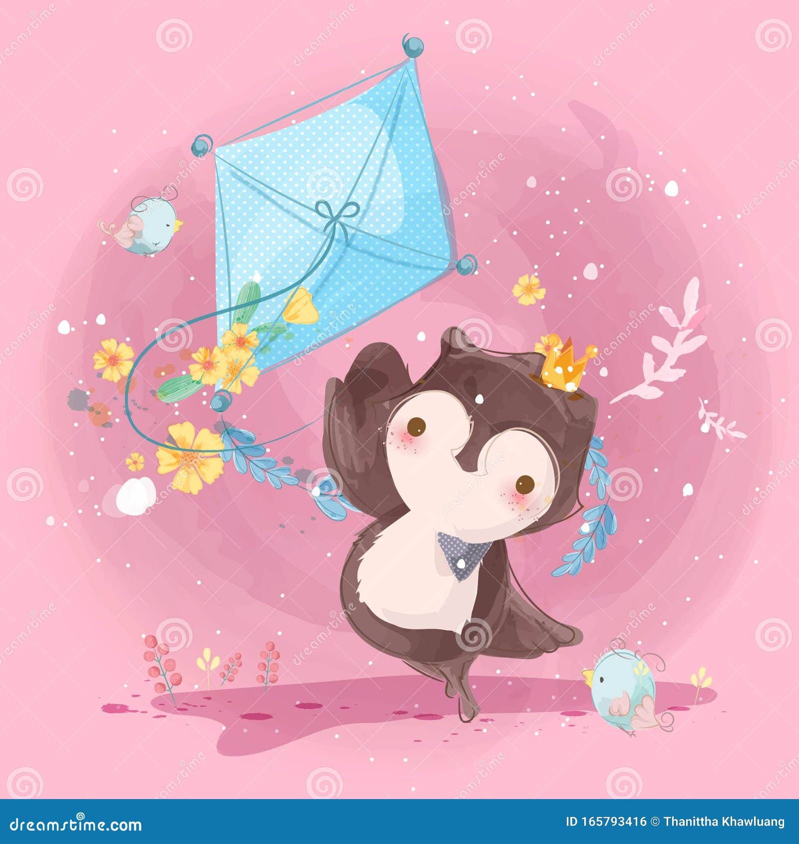 Hand Drawn Parade the Cute Animals. Vector Illustration Stock ...